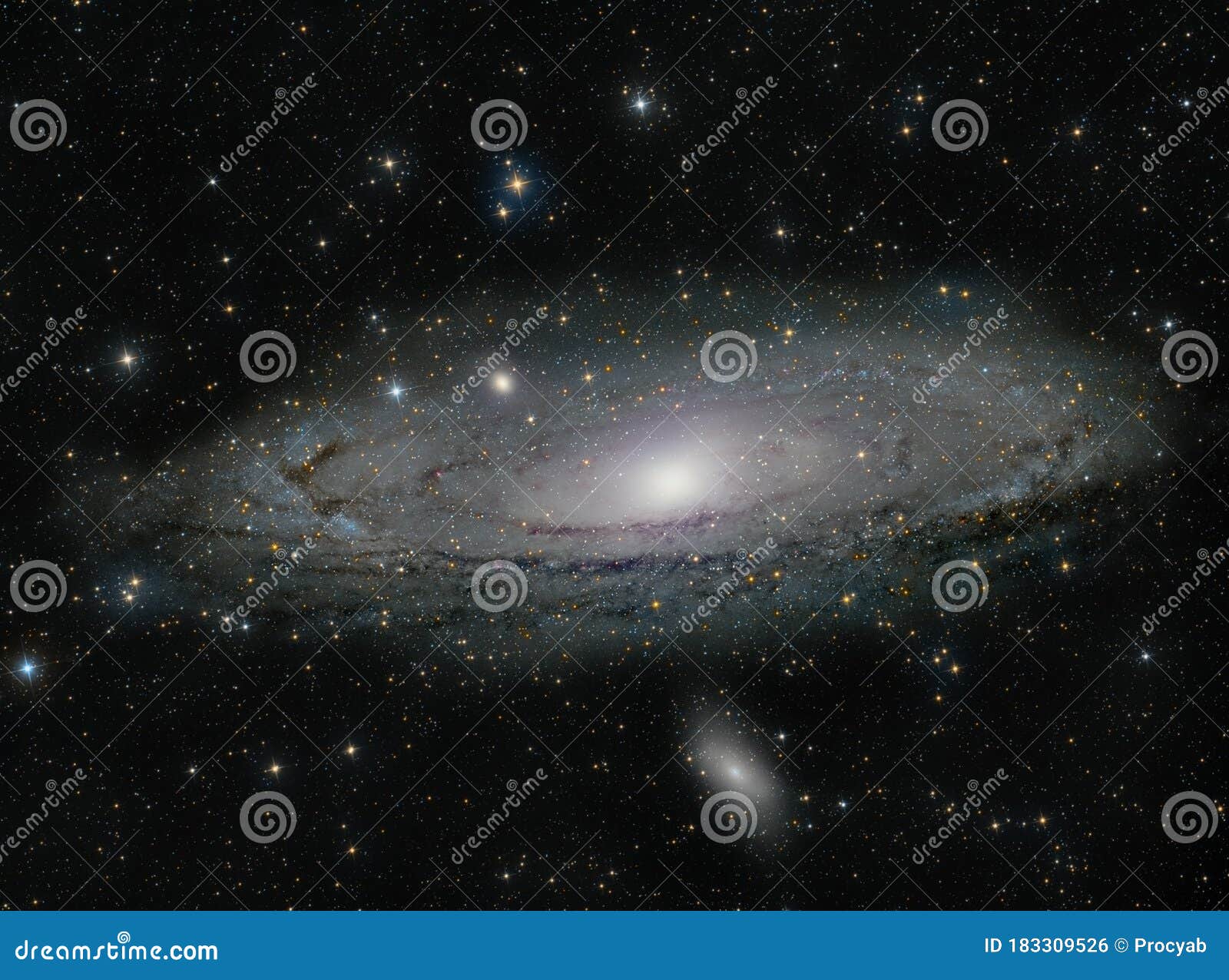 Andromeda galaxy stock photo. Image of observatory, clouds - 183309526