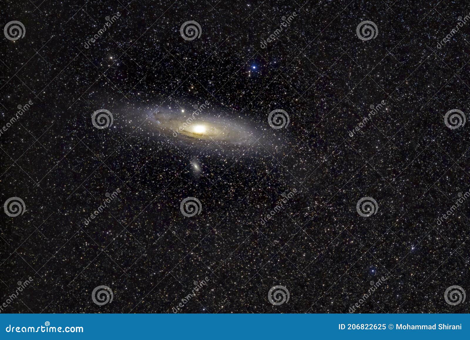 Andromeda Galaxy M31 stock image. Image of constellation - 206822625
