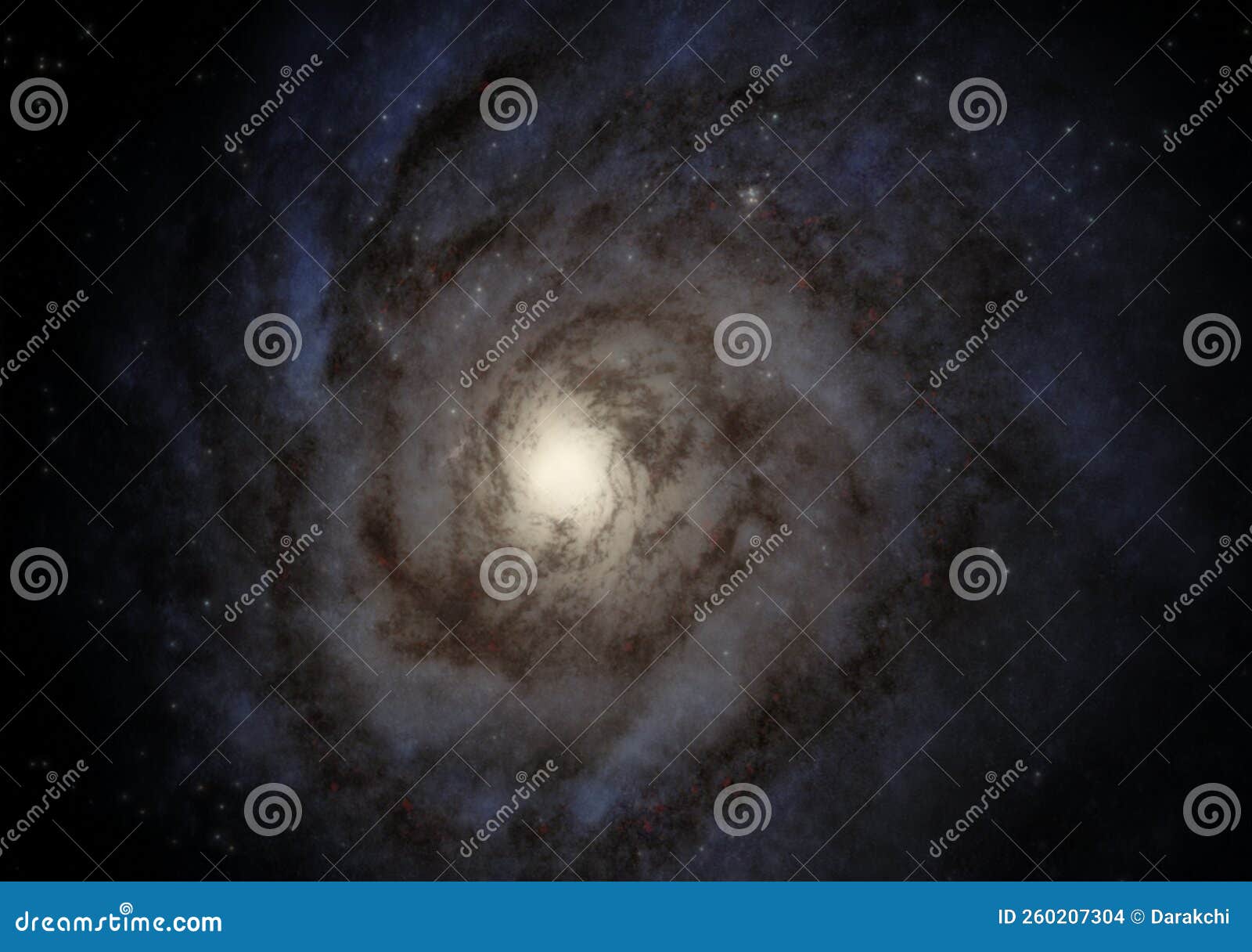Andromeda Galaxy with Stars 3d Illustration, Deep Space Background ...