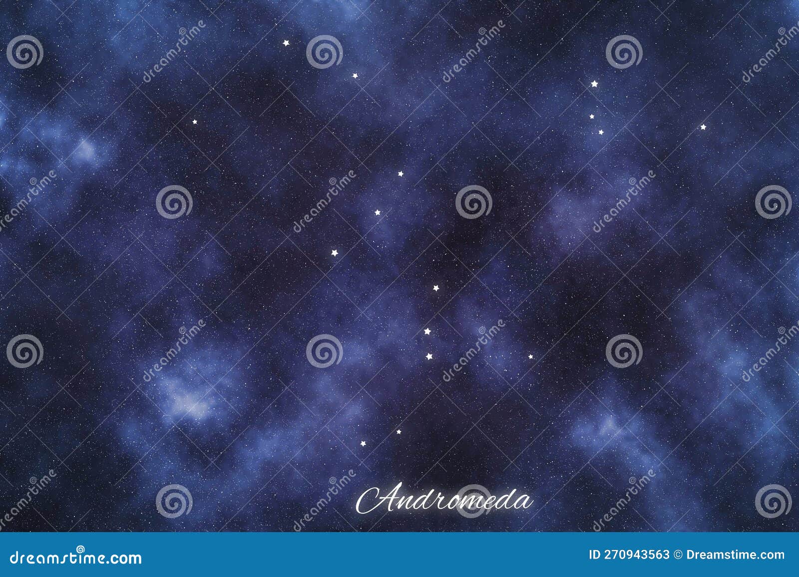 Andromeda Star Constellation, Brightest Stars Stock Image - Image of ...