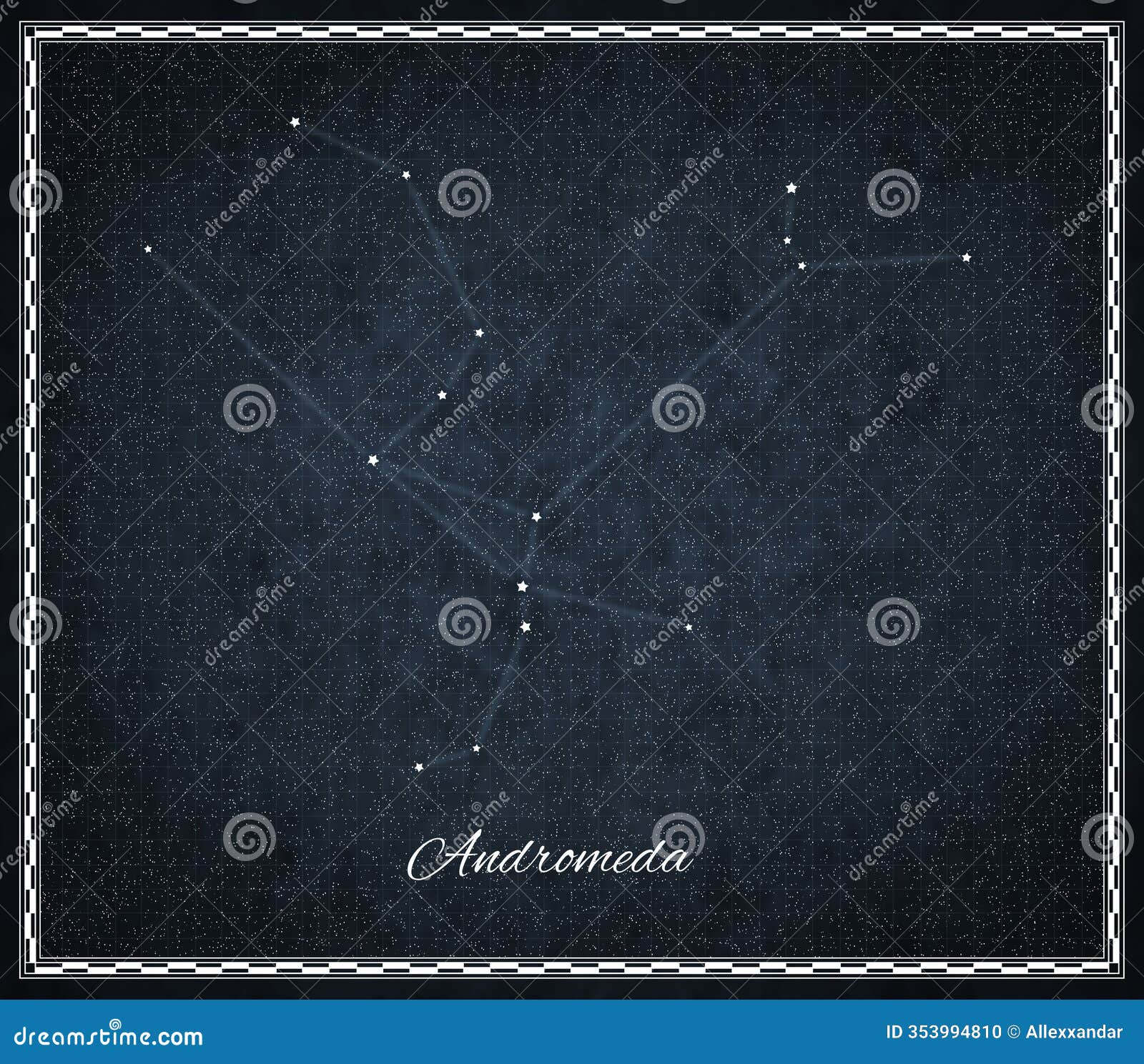 Andromeda Star Constellation, Night Sky, Cluster of Stars Stock Photo ...