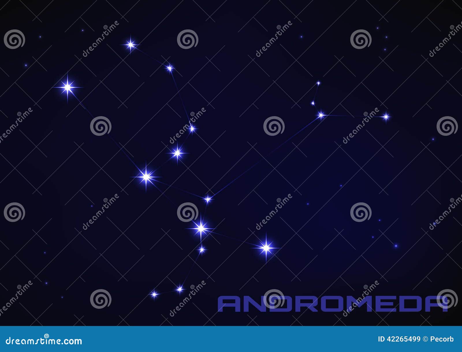 Andromeda Star Constellation Stock Vector - Illustration of black ...