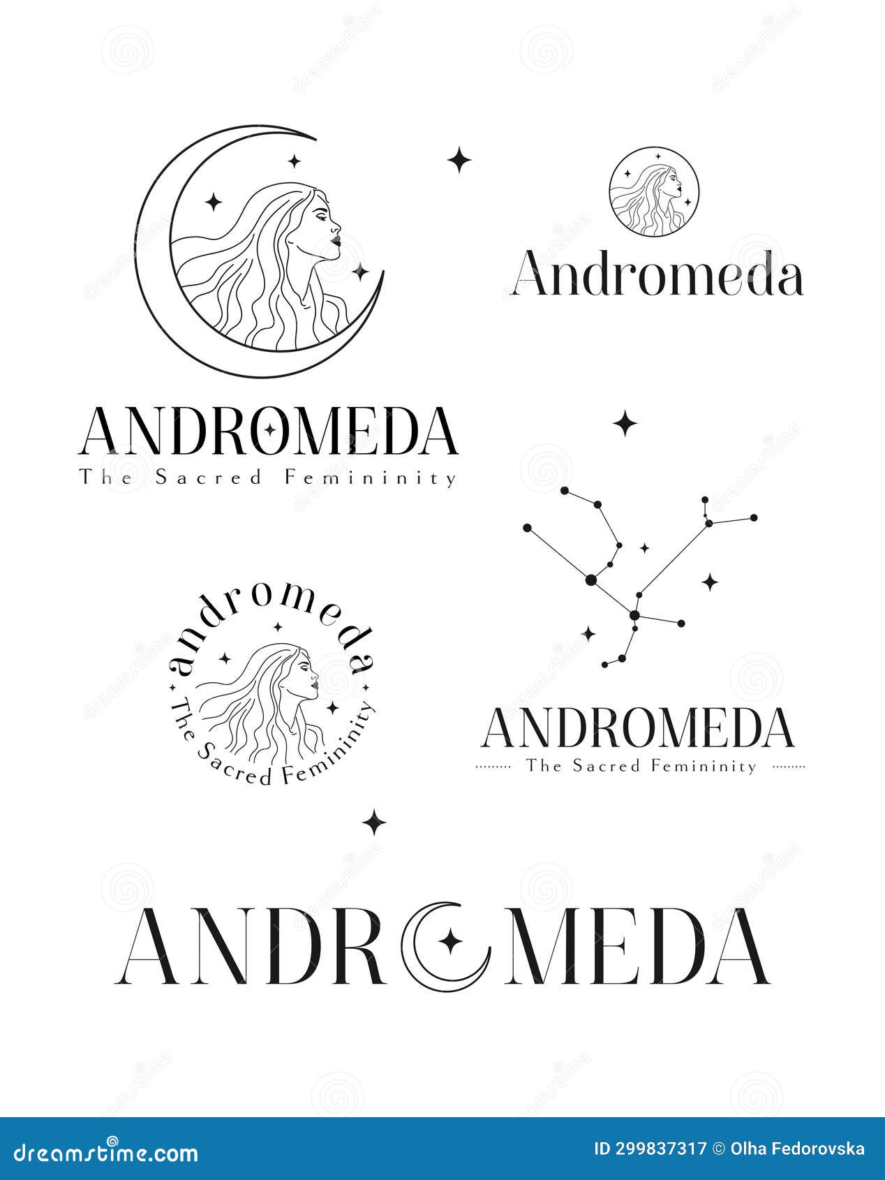 Andromeda. Stellar Star Logo Concept. Constellation Logo. Stock ...