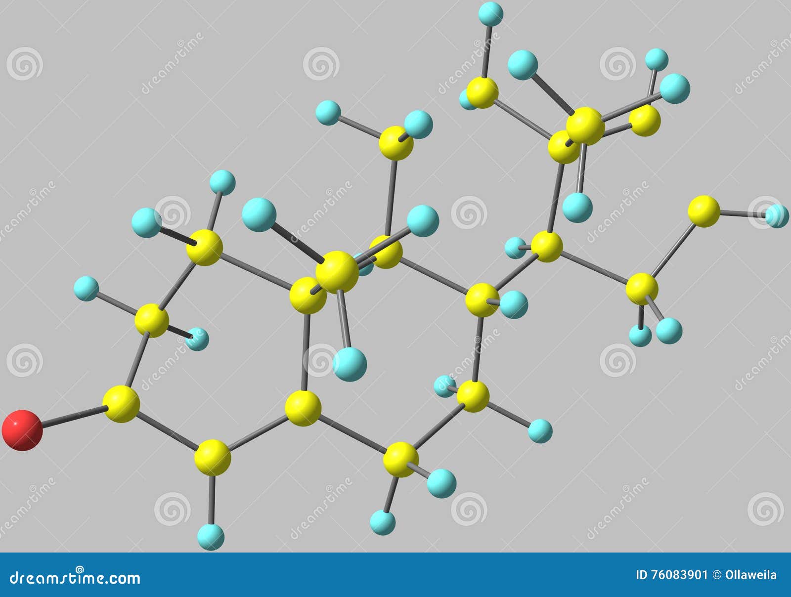Androstadienone Molecular Structure on Grey Stock Illustration ...