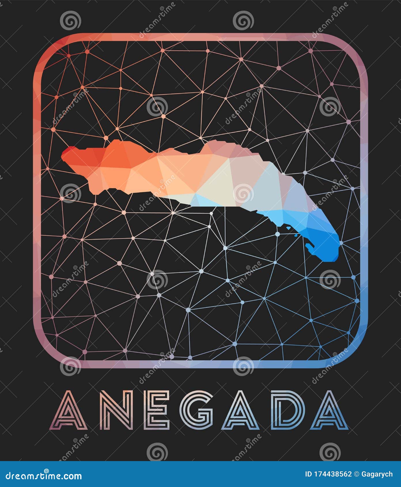 Anegada map design. stock vector. Illustration of infographic - 174438562