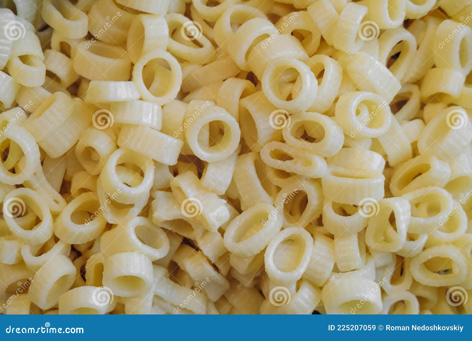 Anelli Rigati Italian Boiled Pasta in Heap Stock Image - Image of ...