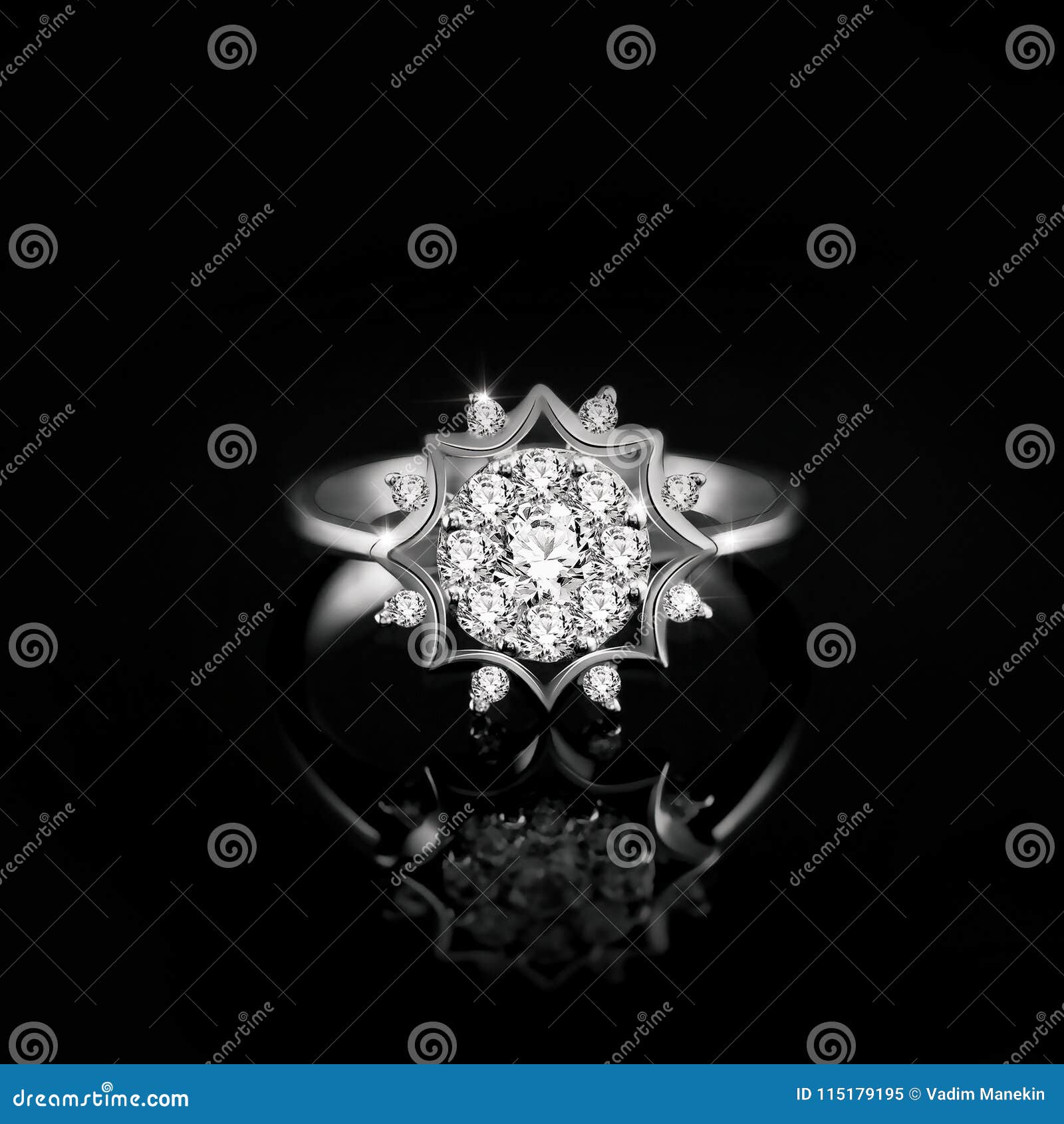 Anello Di Oro Rosso Con I Diamanti Immagine Stock - Immagine di grande ...