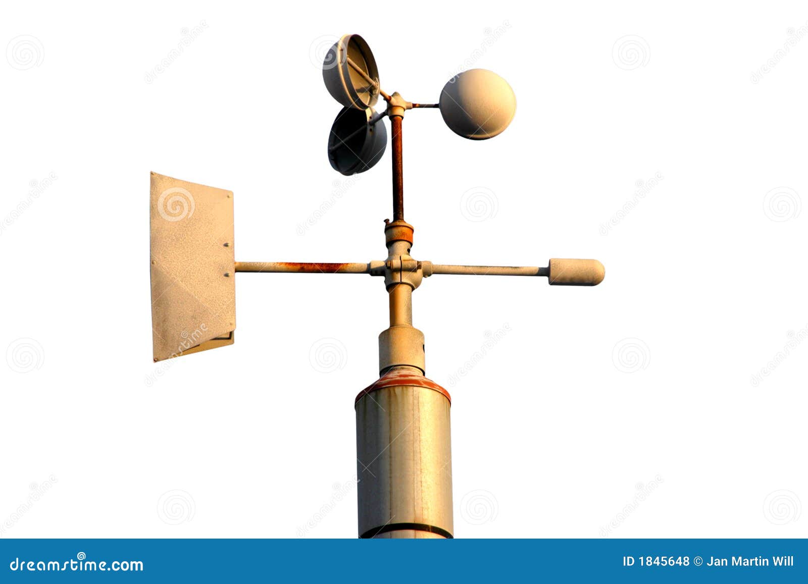 Anemómetro aislado foto de archivo. Imagen de condiciones - 1845648