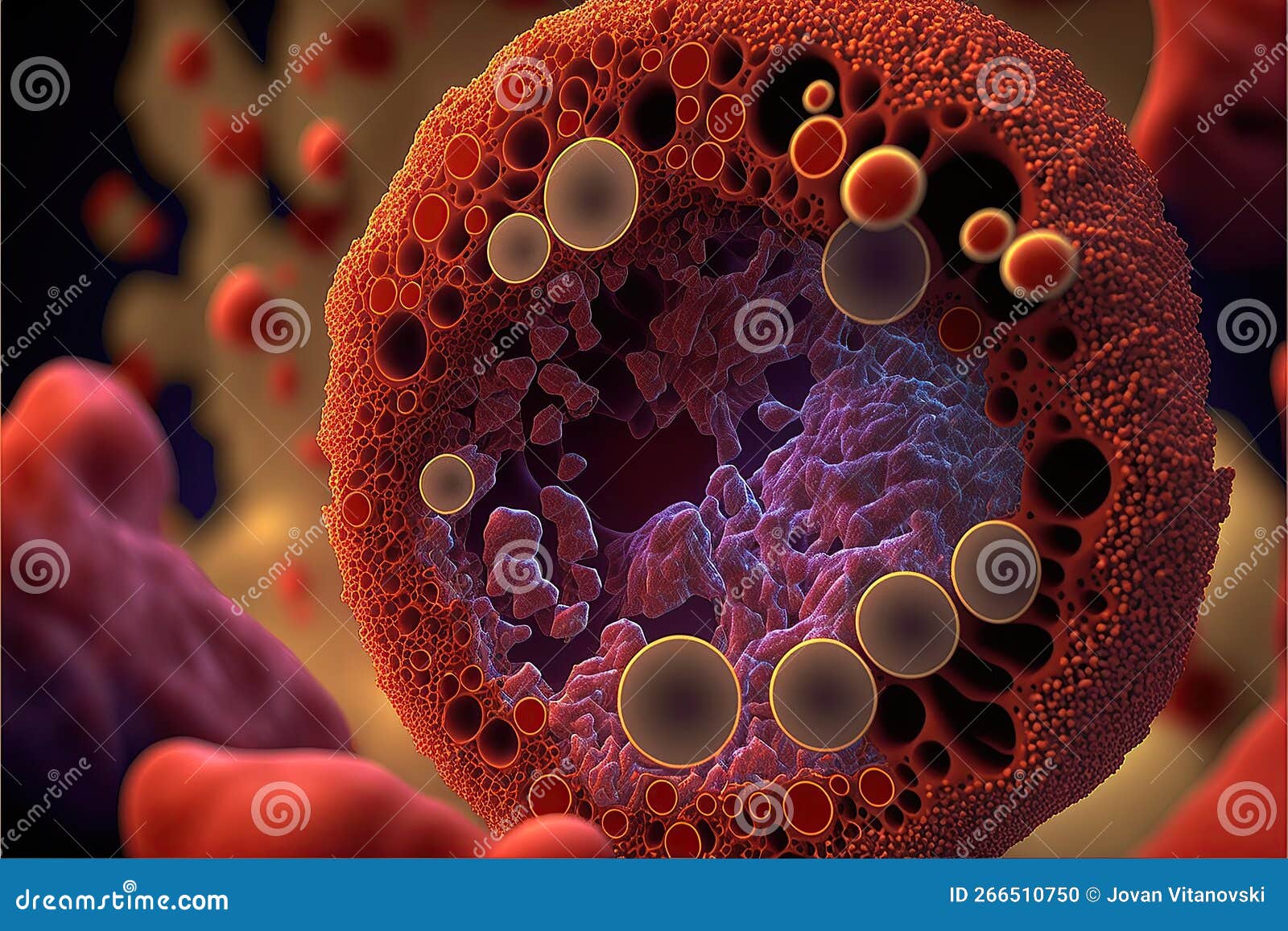 Anemia Under Microscope View. Stock Illustration - Illustration of ...