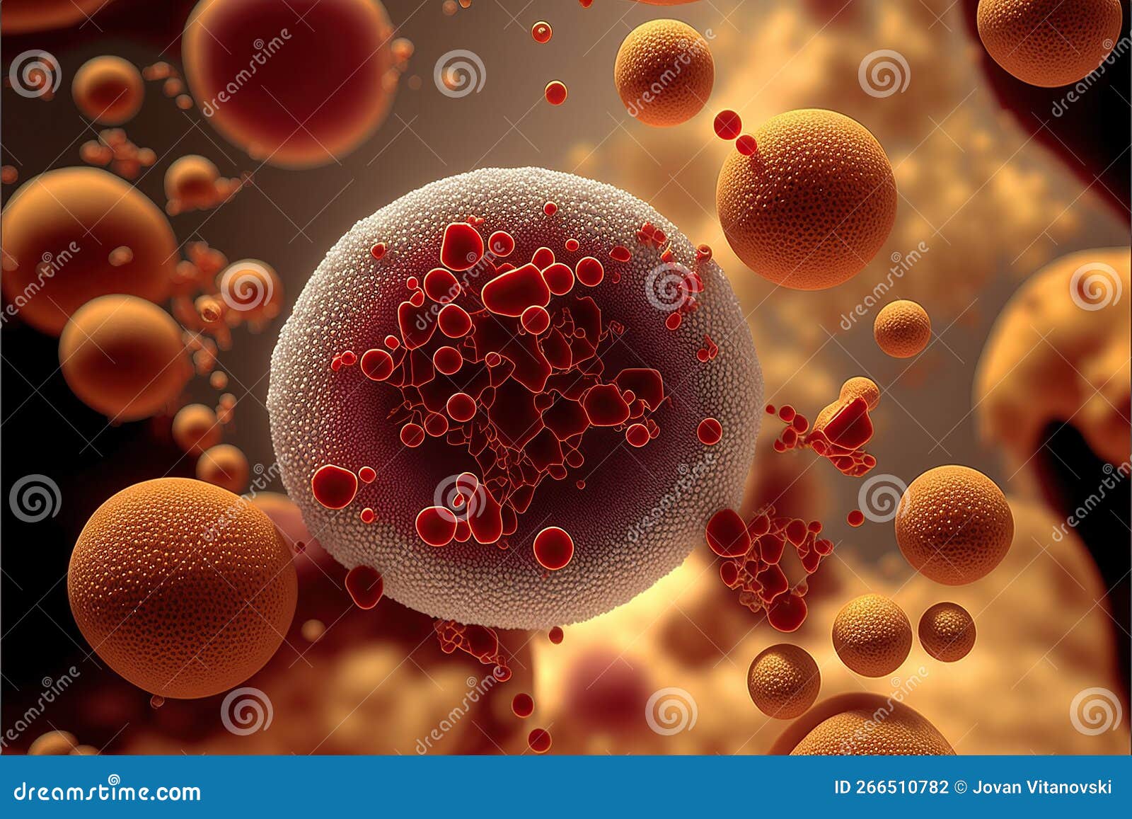 Anemia Under Microscope View. Stock Illustration - Illustration of ...