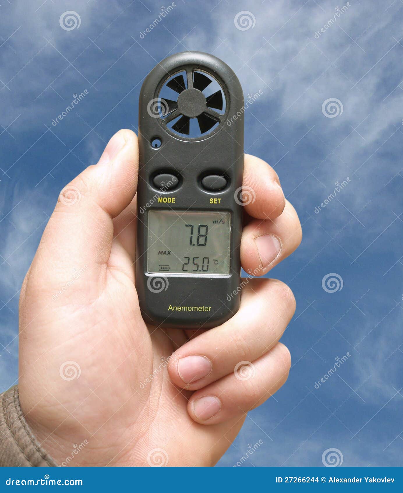 Anemometer stock photo. Image of clouds, measurement - 27266244