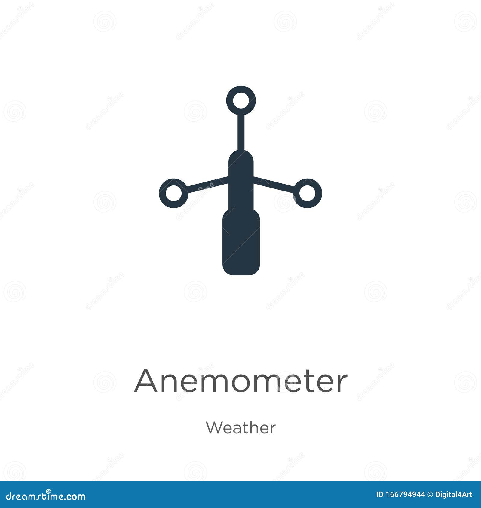 Anemometer Icon Vector Trendy Flat Anemometer Icon From Weather