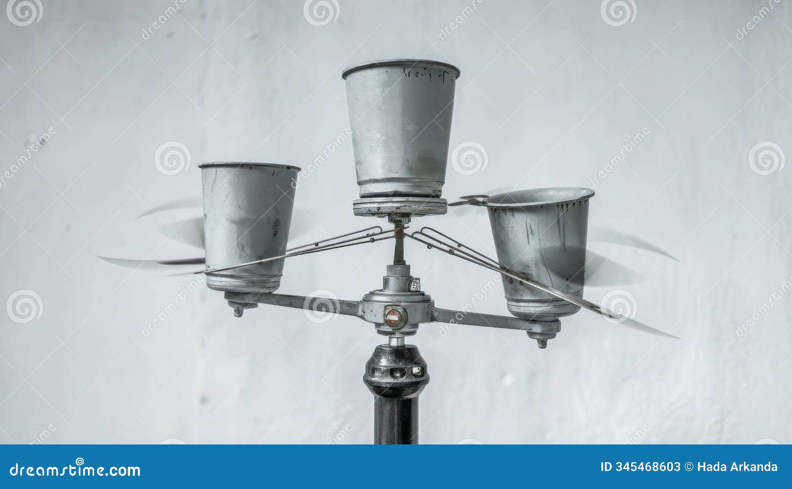 Anemometer Isolated On White Background, Measuring Wind Velocity And ...