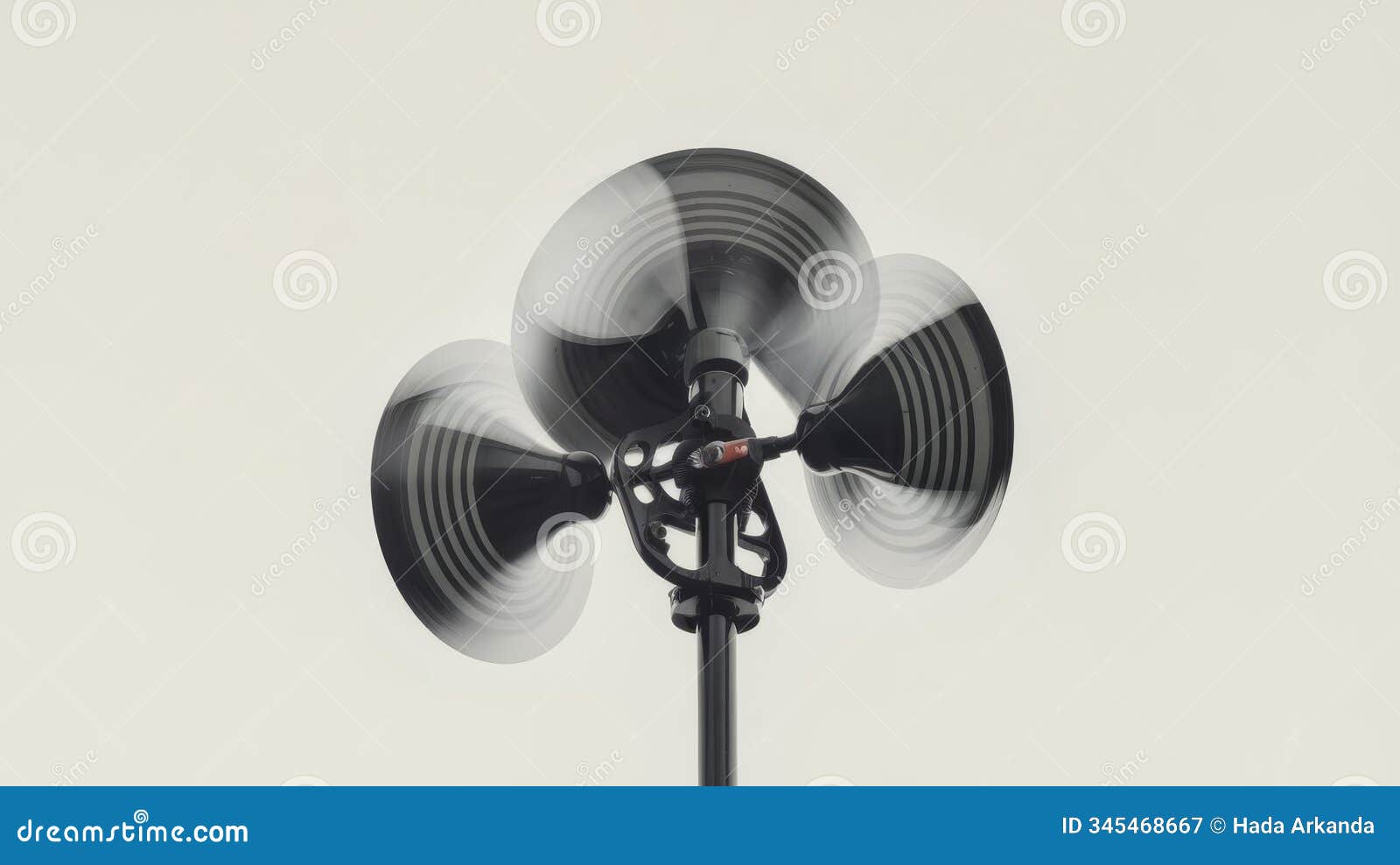 Anemometer Isolated On White Background, Measuring Wind Velocity And ...