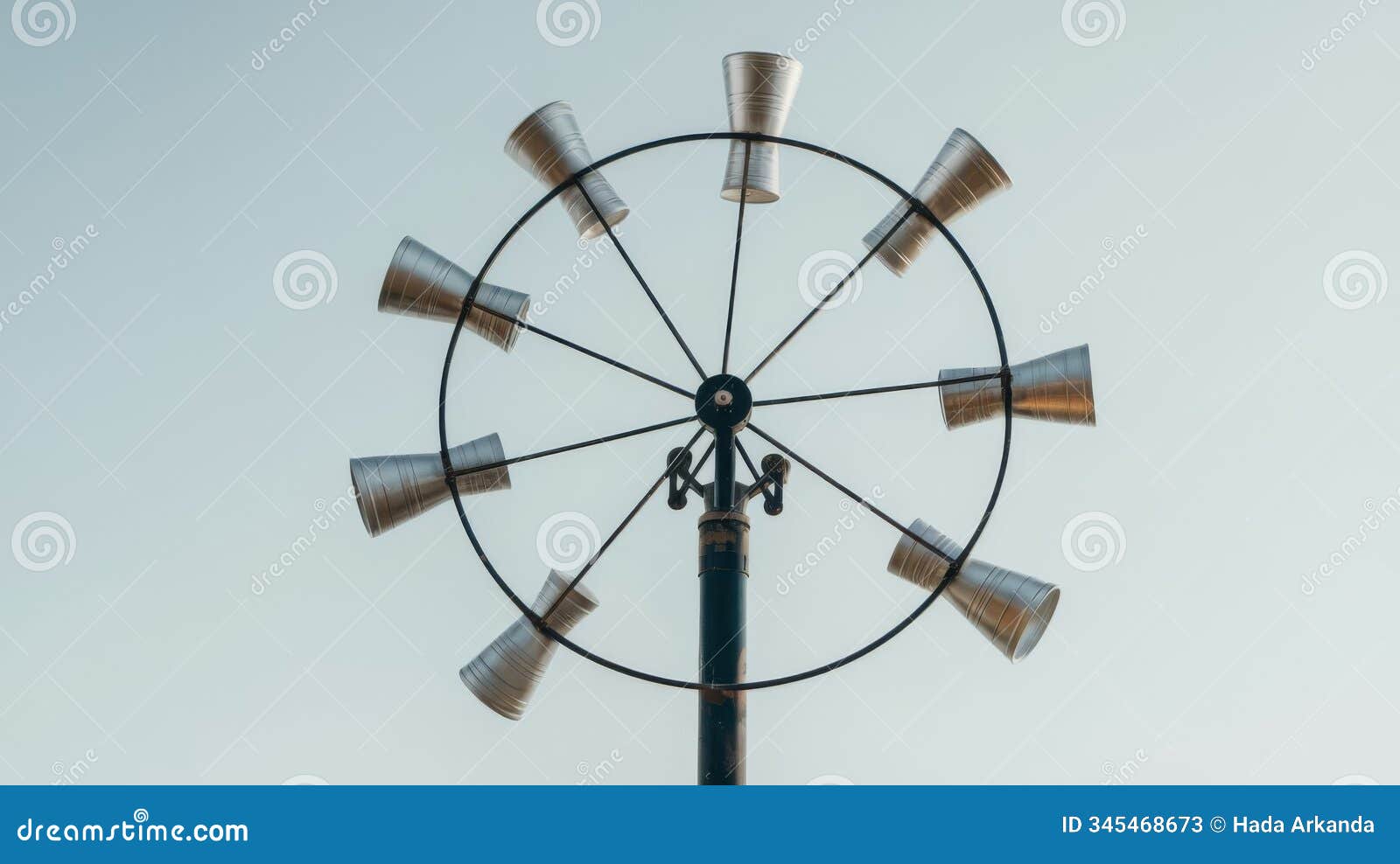 Anemometer Isolated On White Background, Measuring Wind Velocity And ...