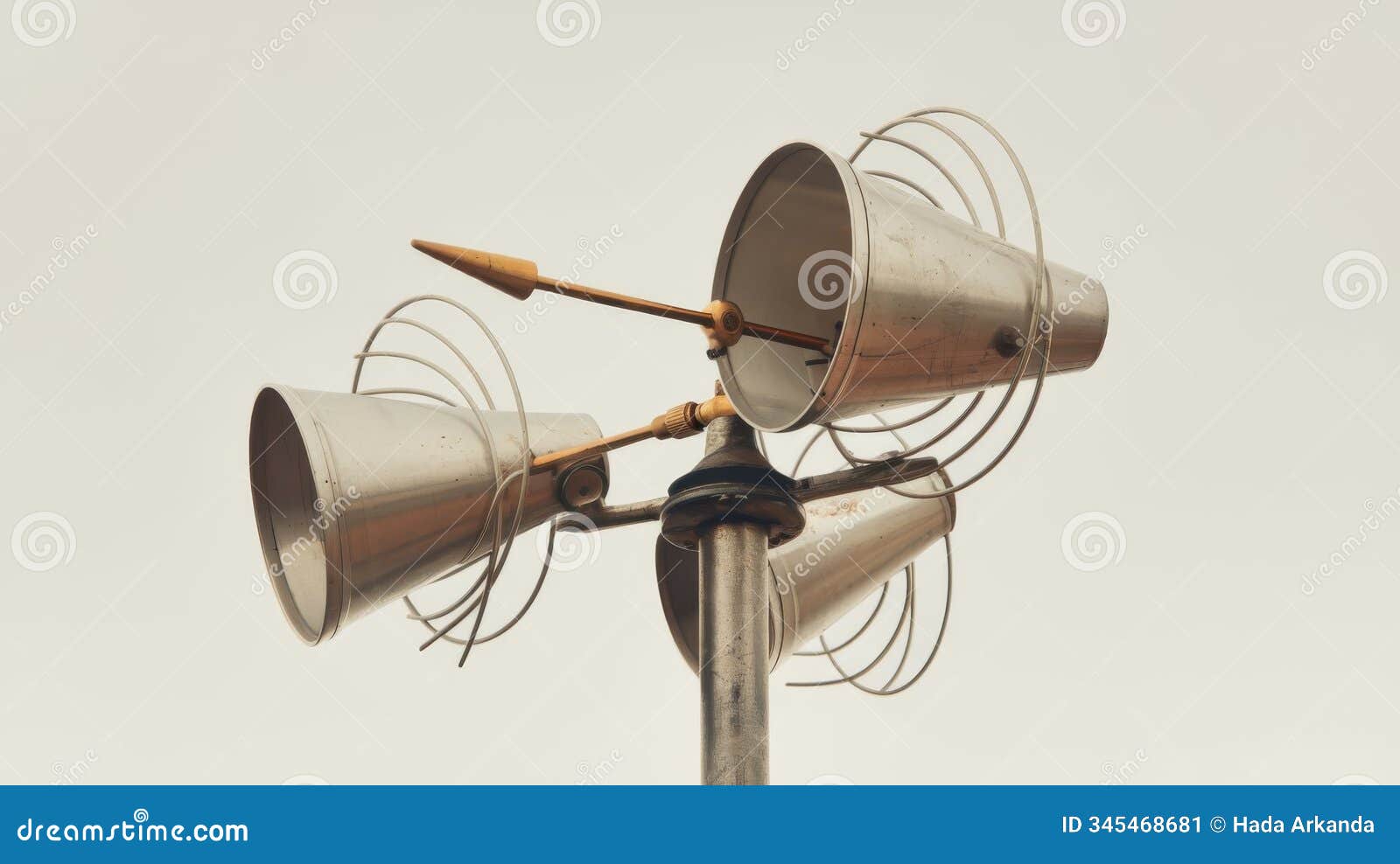Anemometer Isolated On White Background, Measuring Wind Velocity And ...