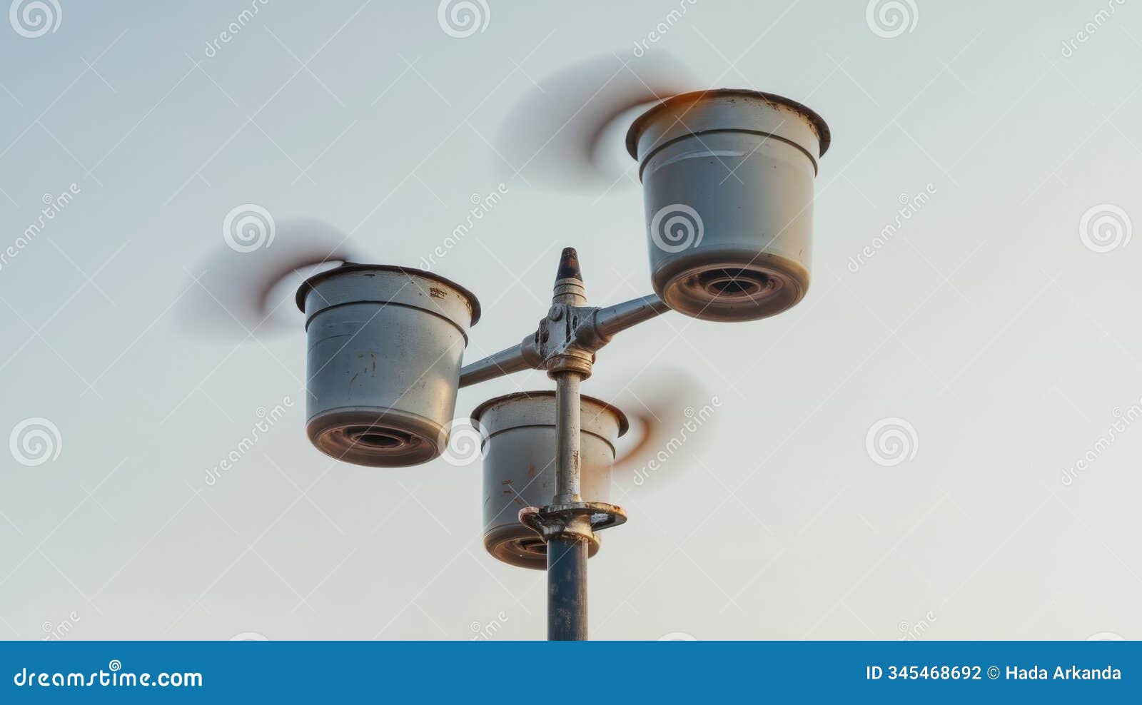 Anemometer Isolated On White Background, Measuring Wind Velocity And ...