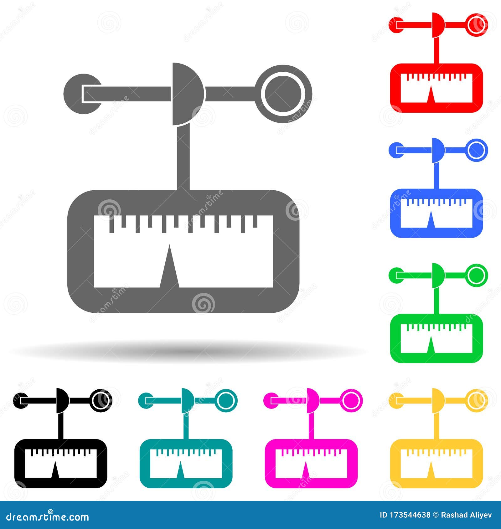 Anemometer Multi Color Style Icon. Simple Glyph, Flat Vector of ...