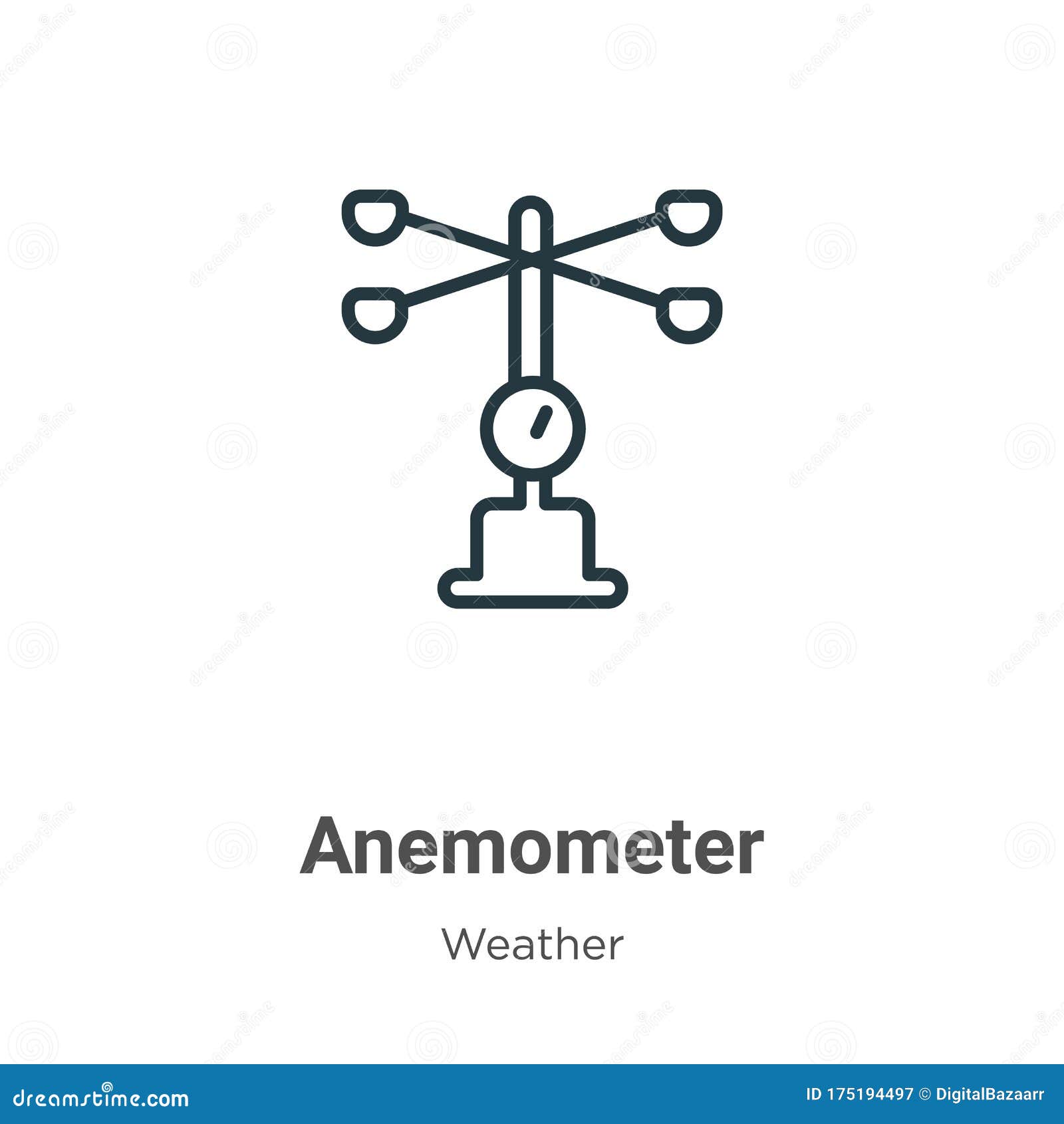 Anemometer Illustration, Drawing, Engraving, Ink, Line Art, Vector ...