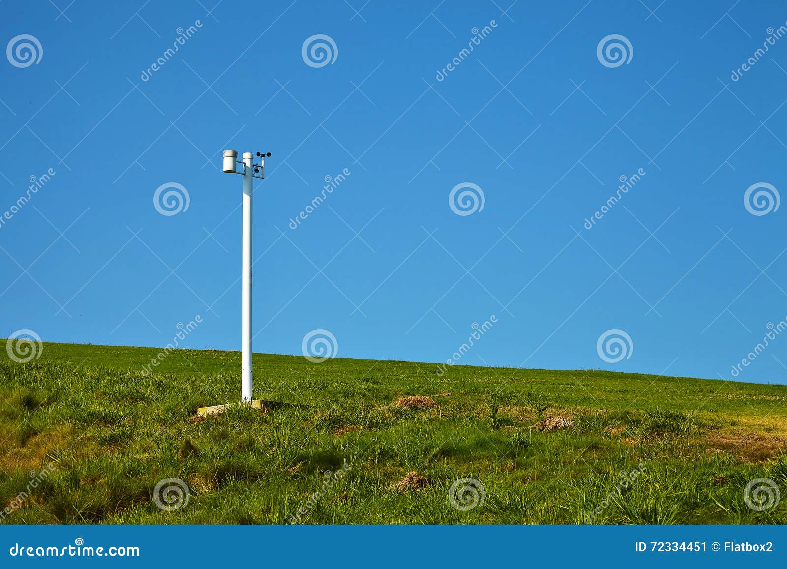 Anemometer in the Park Against the Blue Sky Stock Image - Image of ...