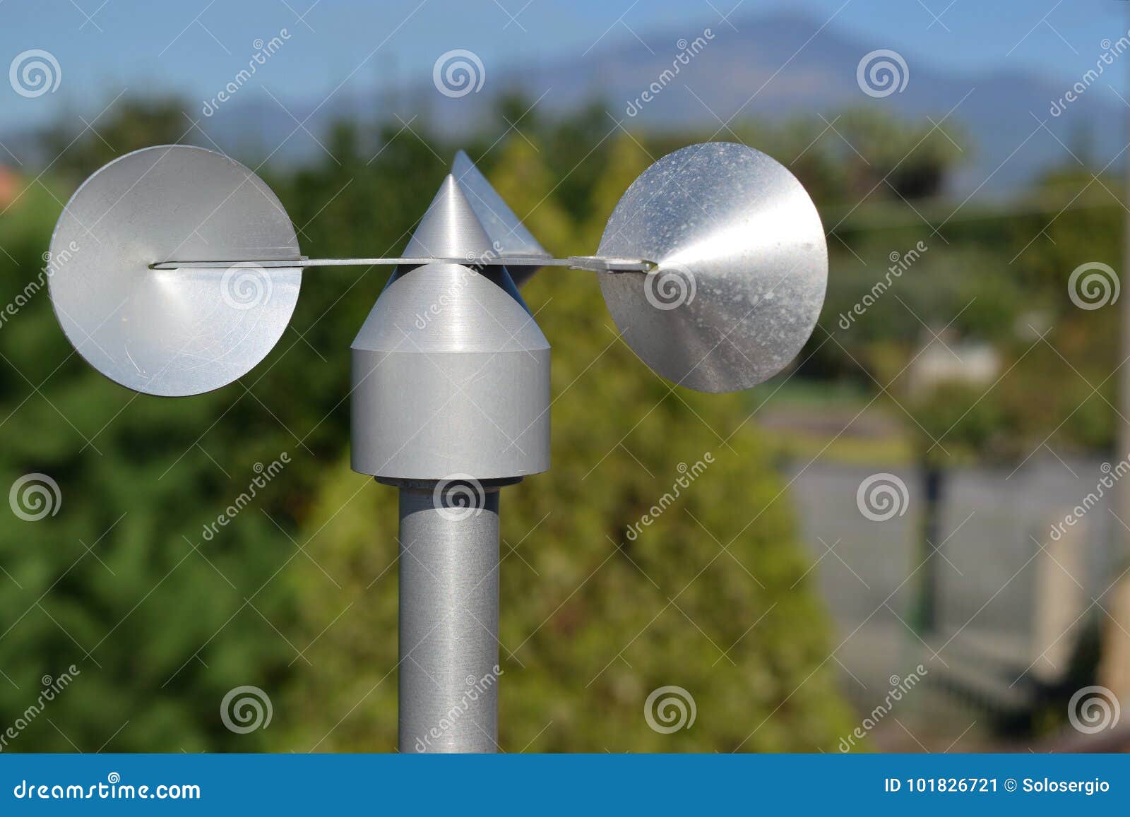 Anemometer on roof stock image. Image of nature, environment - 101826721