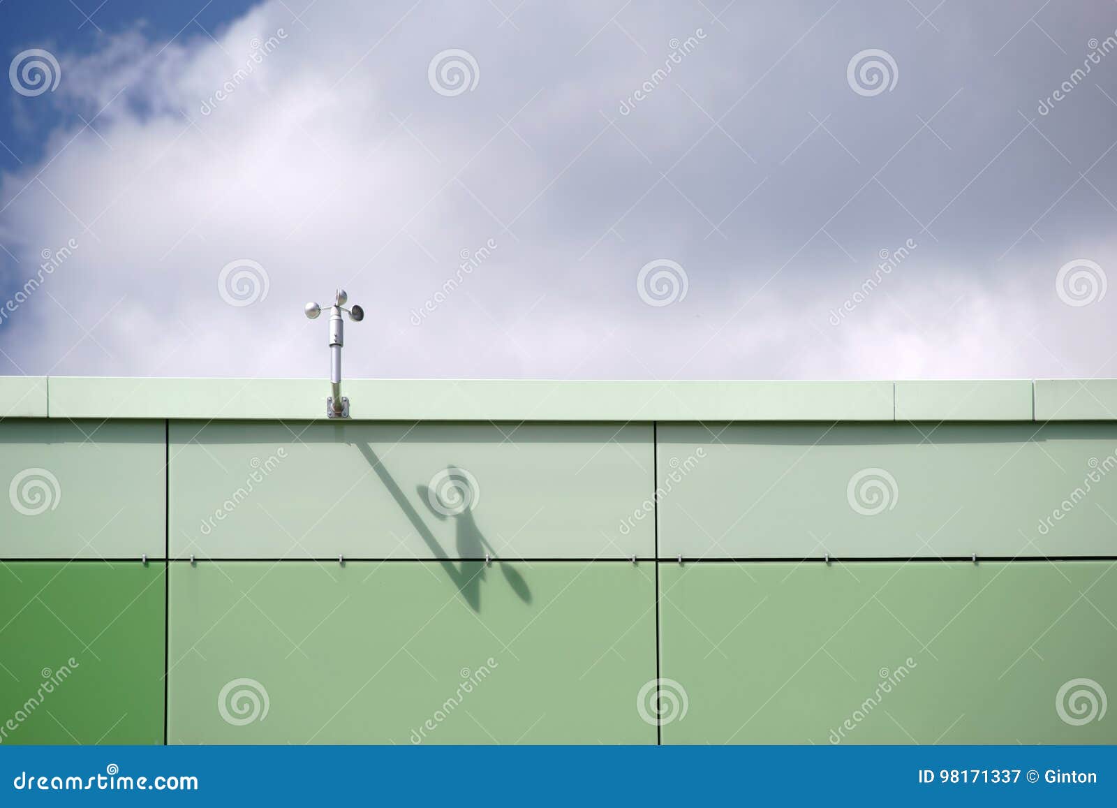 Anemometer throws Shadow stock image. Image of building - 98171337