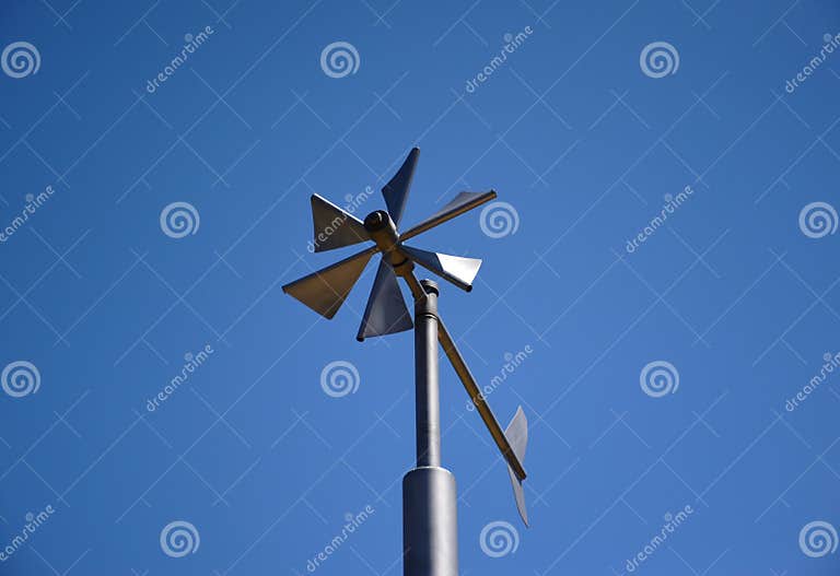 Anemometer Wind Speed Indicator Measuring Device Under Blue Sky and ...