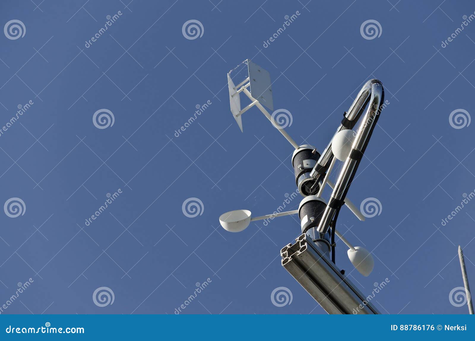 Anemometer or wind vane stock photo. Image of blue, anemometer - 88786176