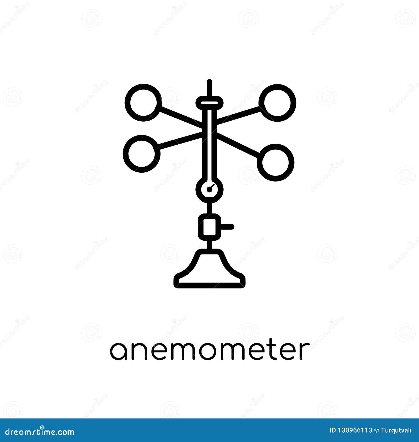 Anemometerpictogram Van Weerinzameling Vector Illustratie ...