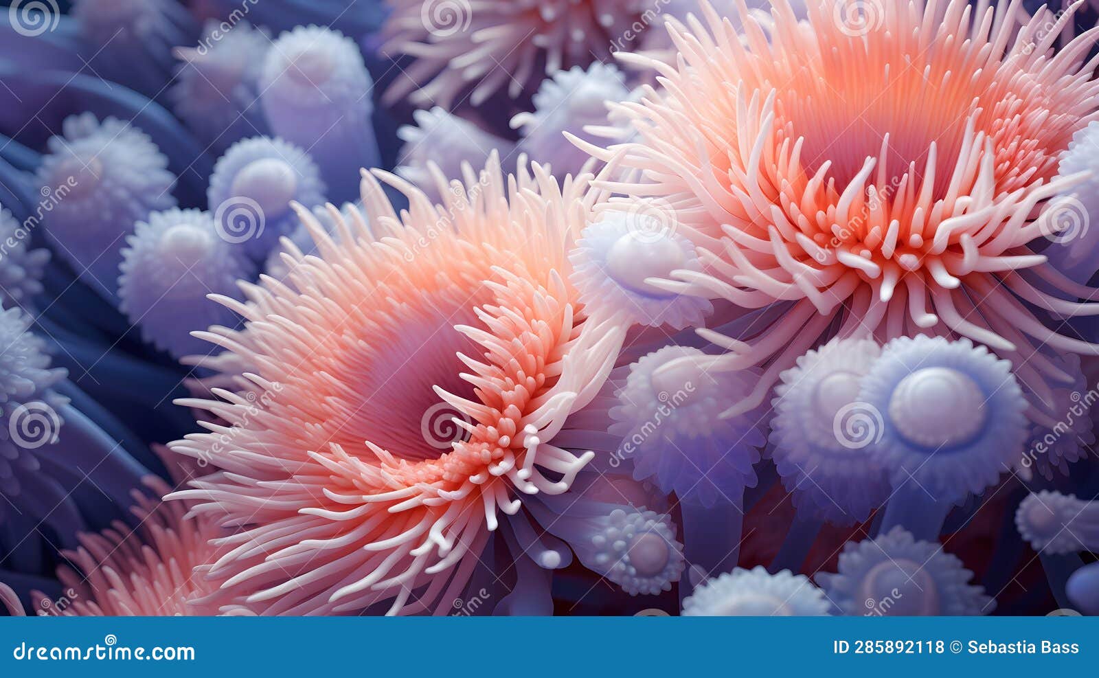 Anemone Actinia Texture Underwater Reef Sea Coral Stock Photo ...