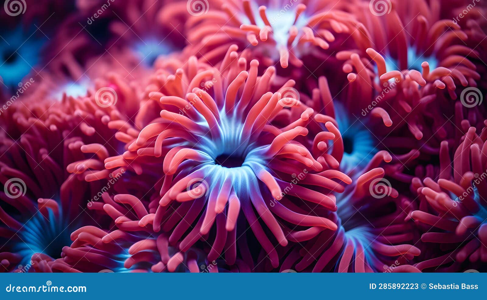 Anemone Actinia Texture Underwater Reef Sea Coral Stock Image - Image ...