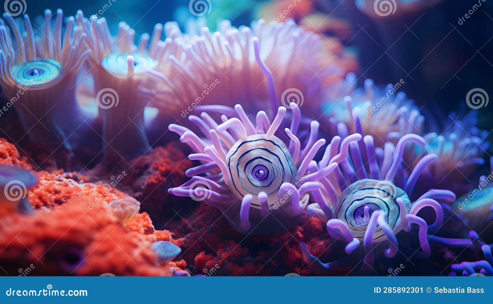 Anemone Actinia Texture Underwater Reef Sea Coral Royalty-Free Stock ...
