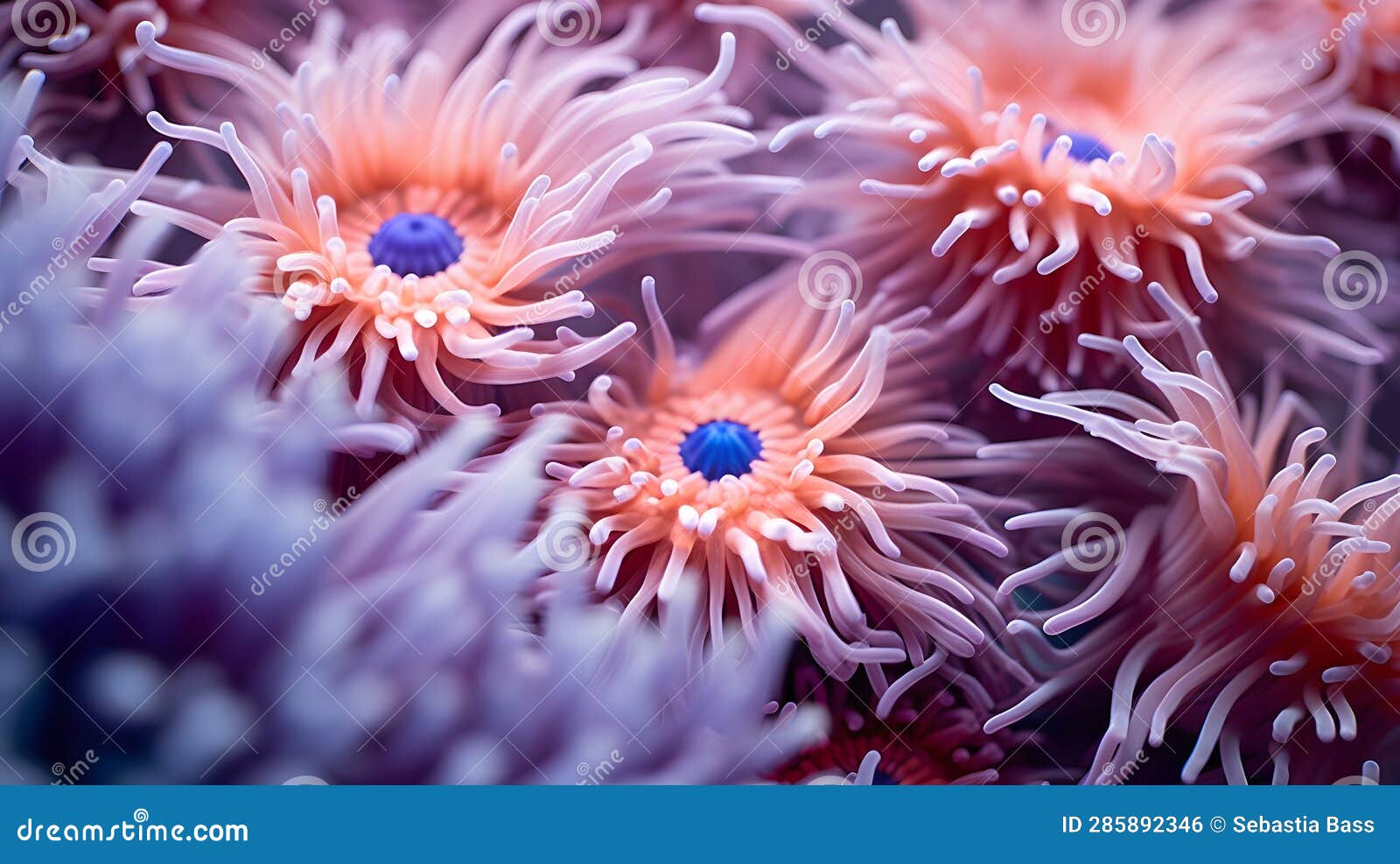 Anemone Actinia Texture Underwater Reef Sea Coral Stock Photo - Image ...