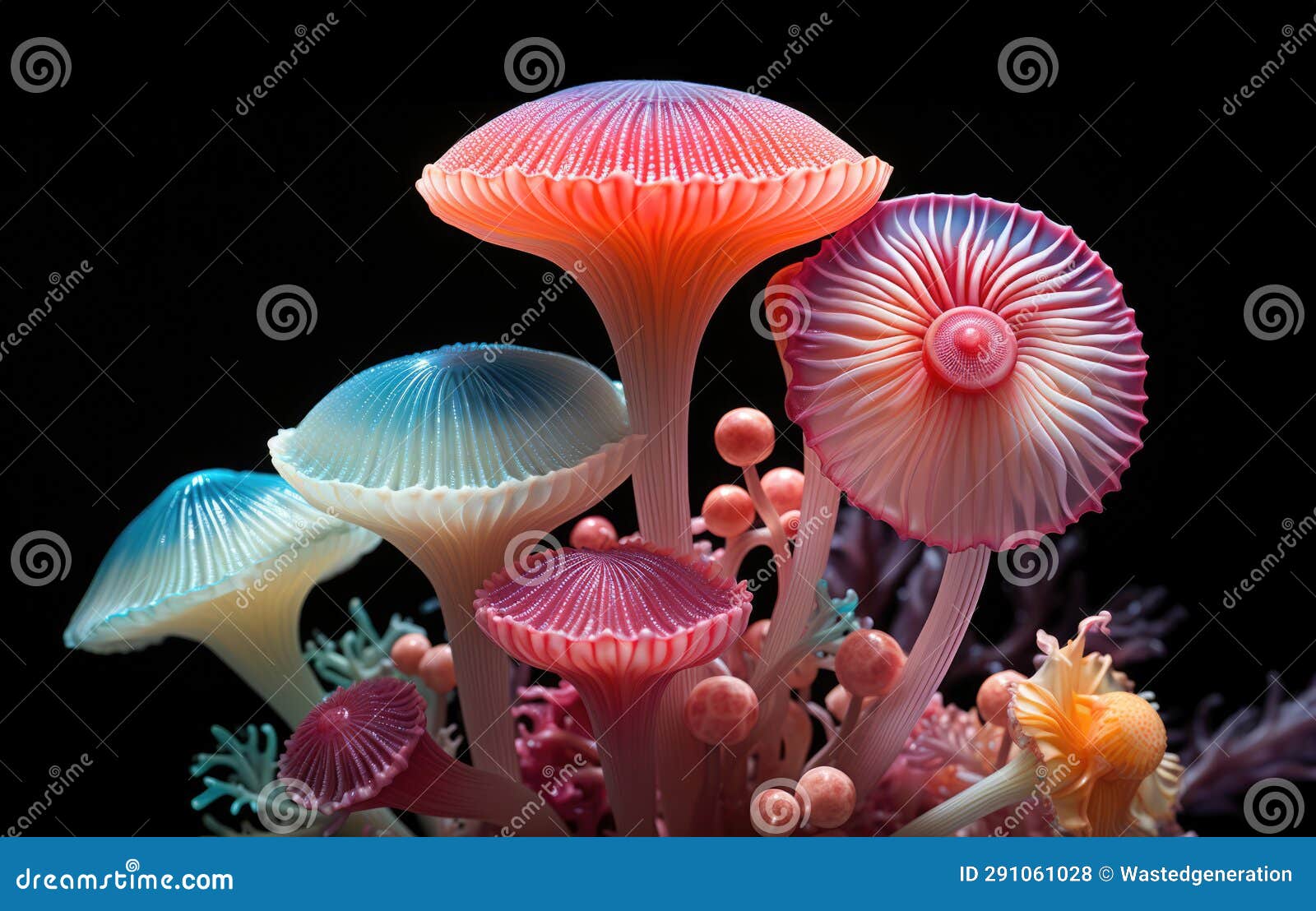 Anemone Sways Gracefully Beneath Waters, Its Tentacles Dancing in the ...