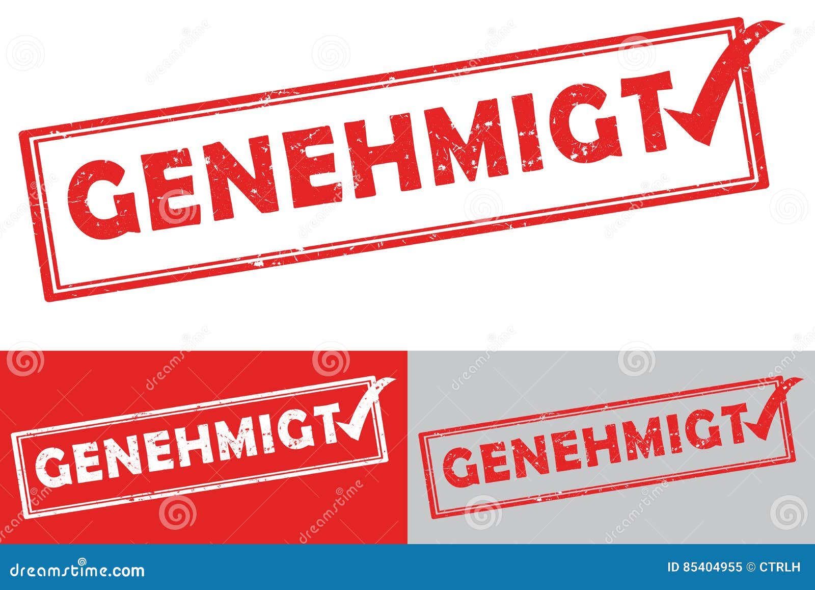 Anerkannte Deutsche Sprache: Genehmigt-Stempel Vektor Abbildung ...