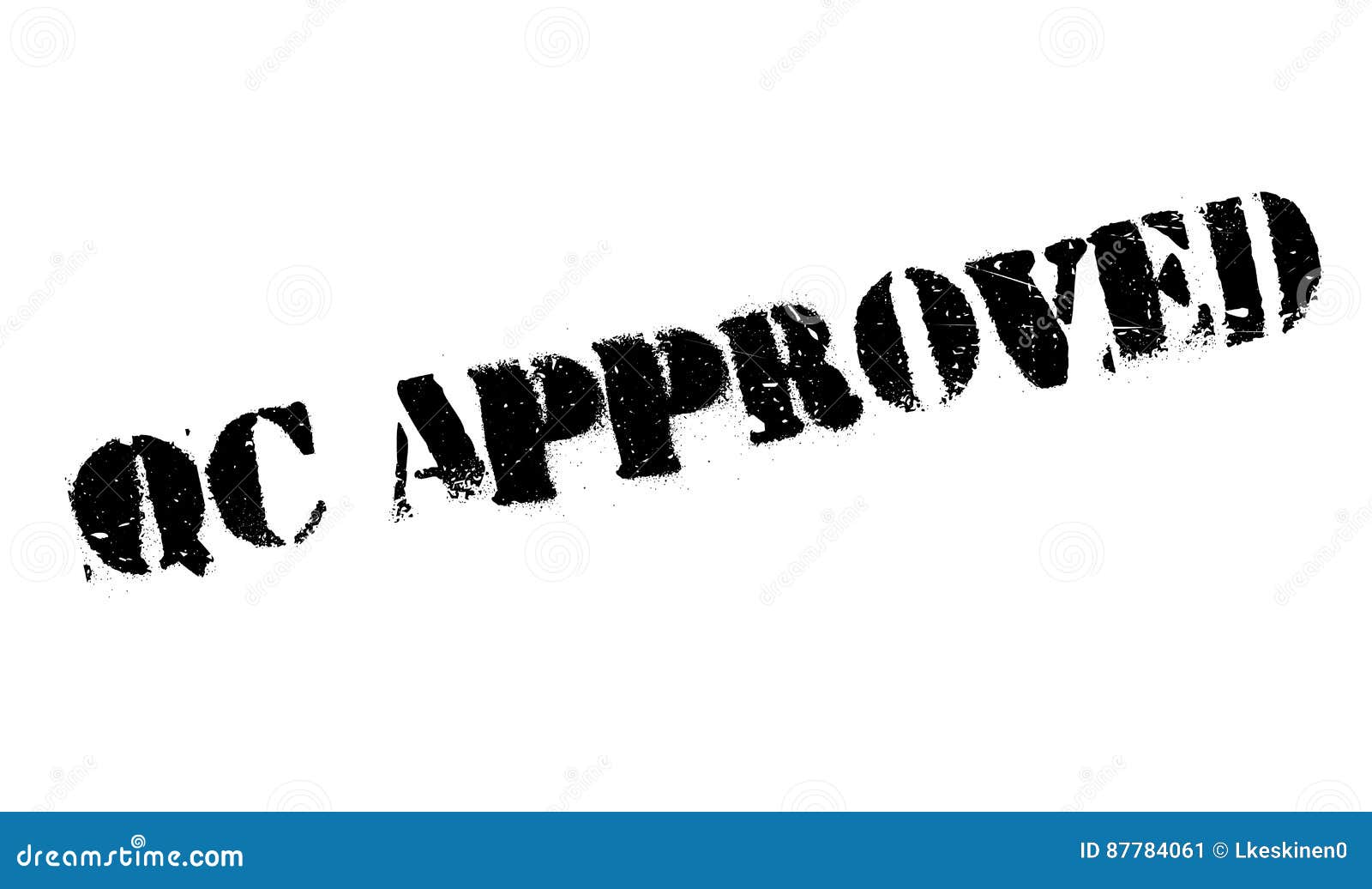 Anerkannter Stempel Qc vektor abbildung. Illustration von symbol - 87784061