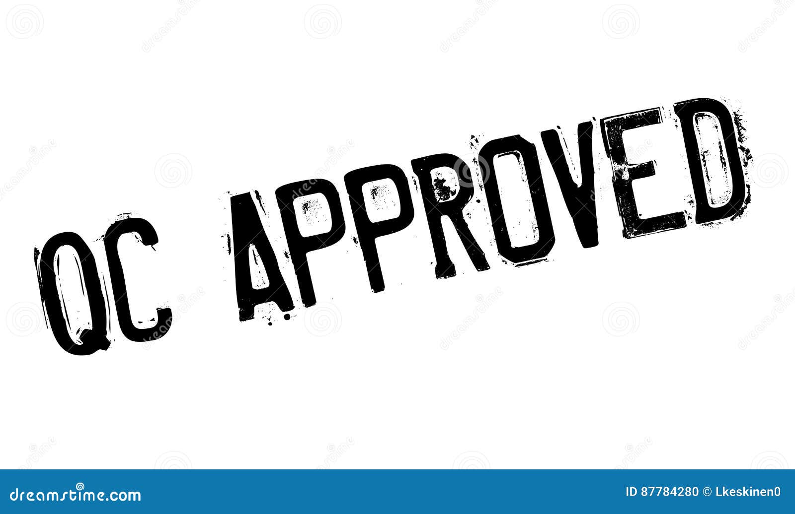 Anerkannter Stempel Qc vektor abbildung. Illustration von übersicht ...