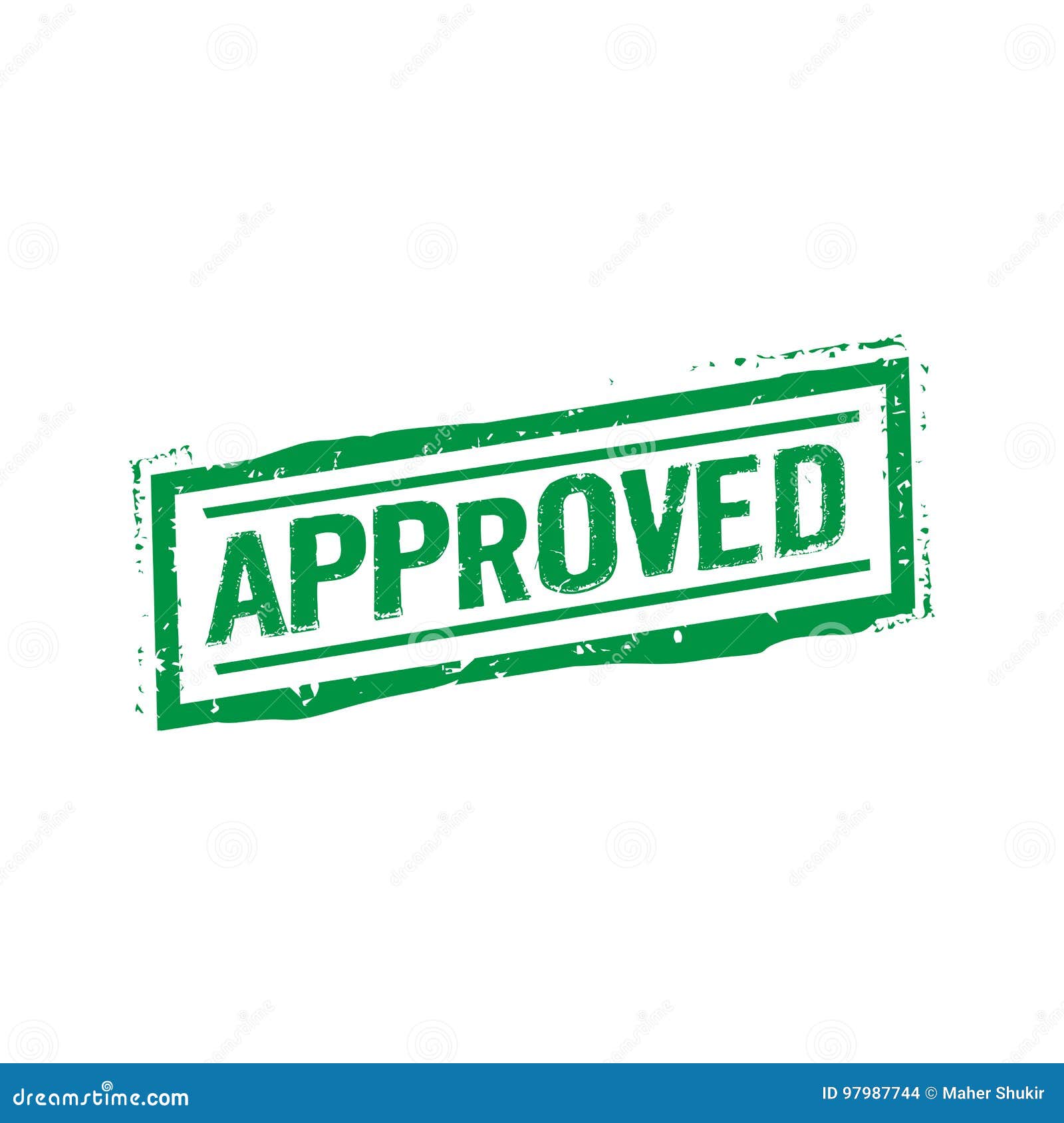 Anerkanntes Stempelzeichen vektor abbildung. Illustration von zeichen ...