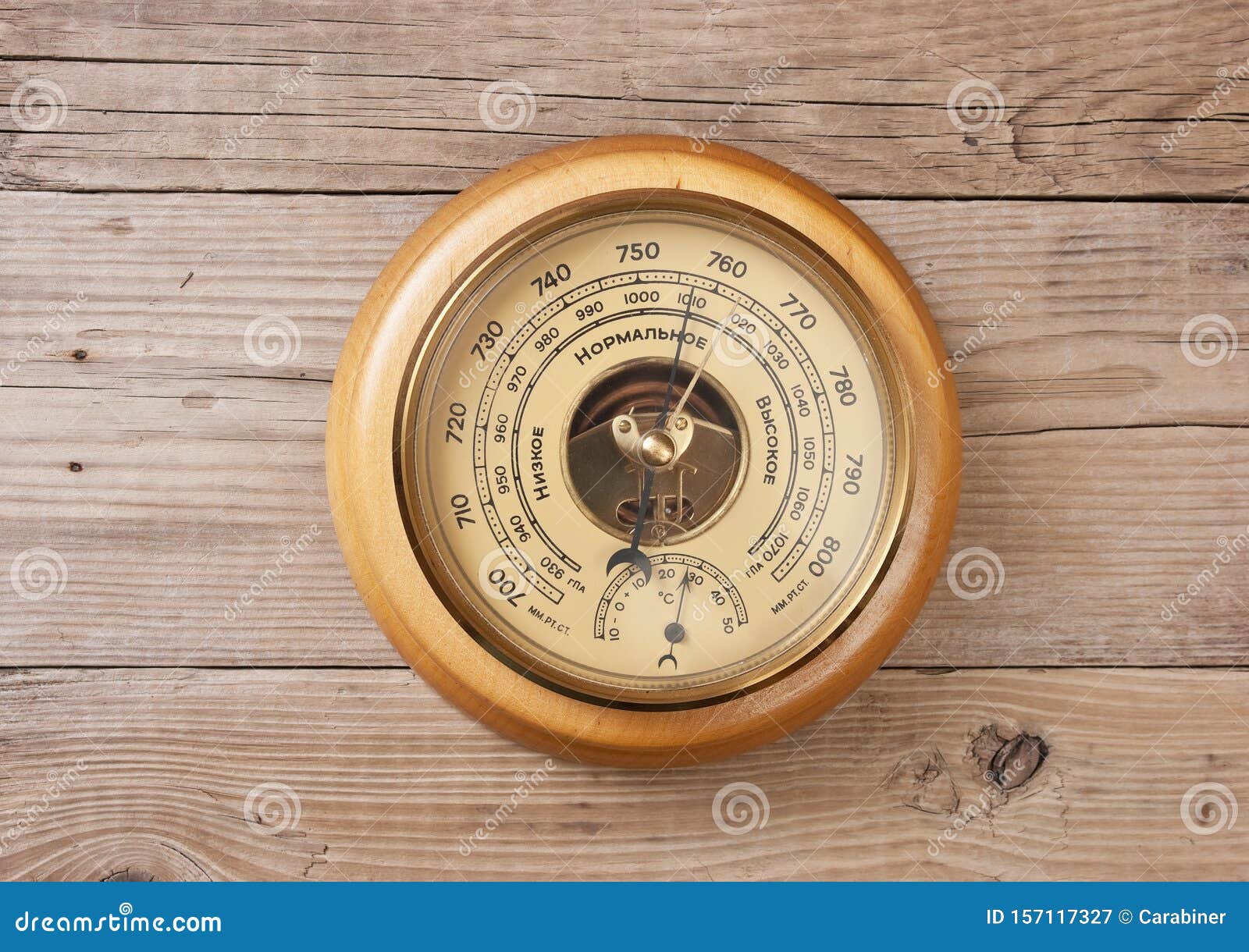 Aneroid barometer stock image. Image of hurricane, oldfashioned - 157117327