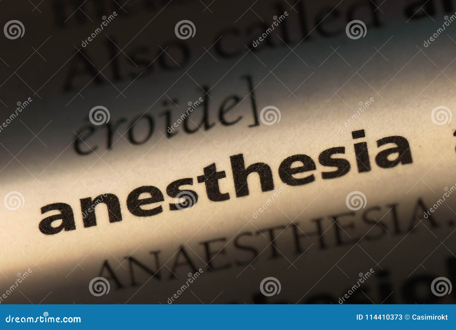 Anesthesia stock image. Image of writing, info, printed - 114410373