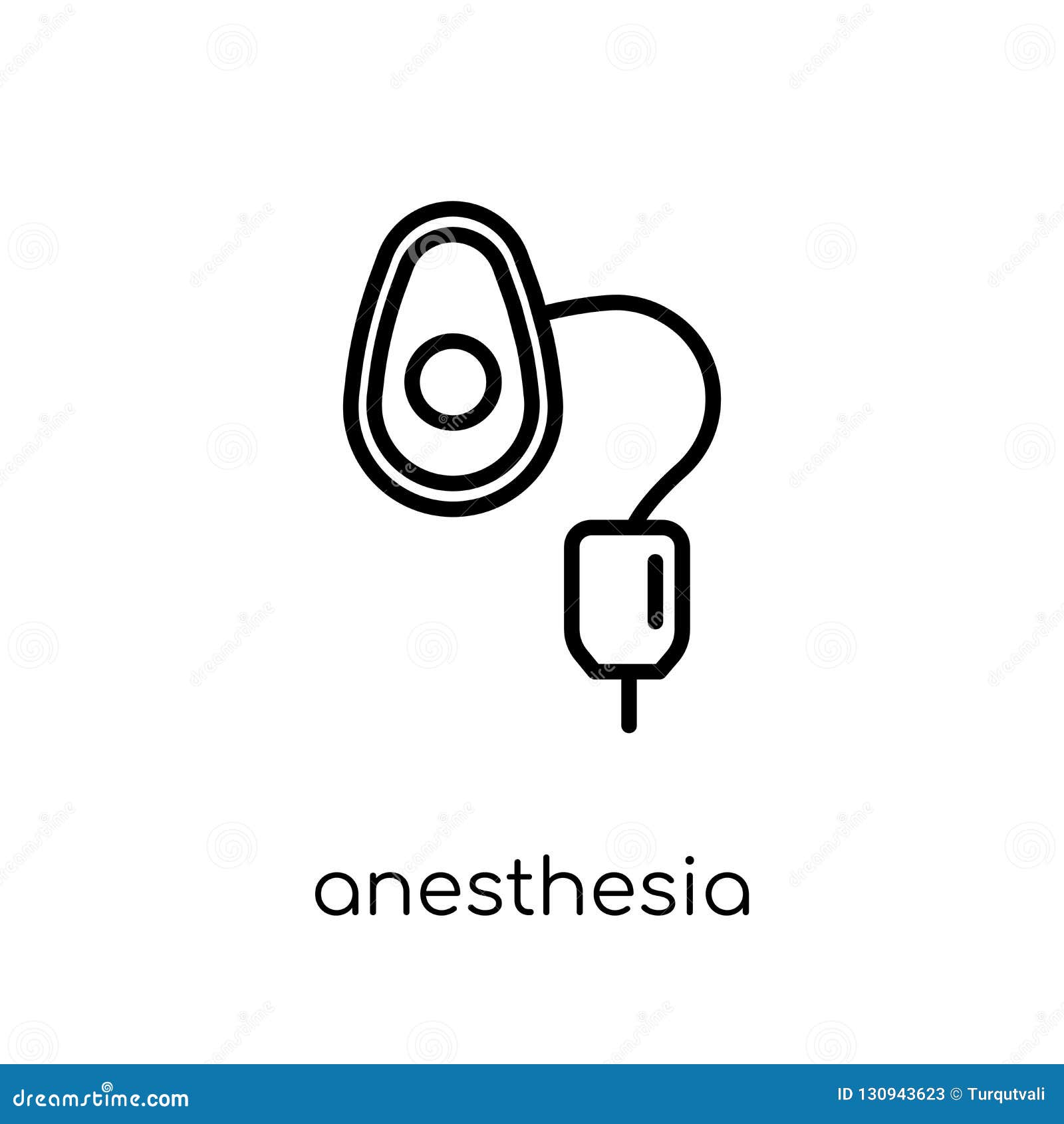 Anesthesia Linear Icon. Modern Outline Anesthesia Logo Concept O Vector ...