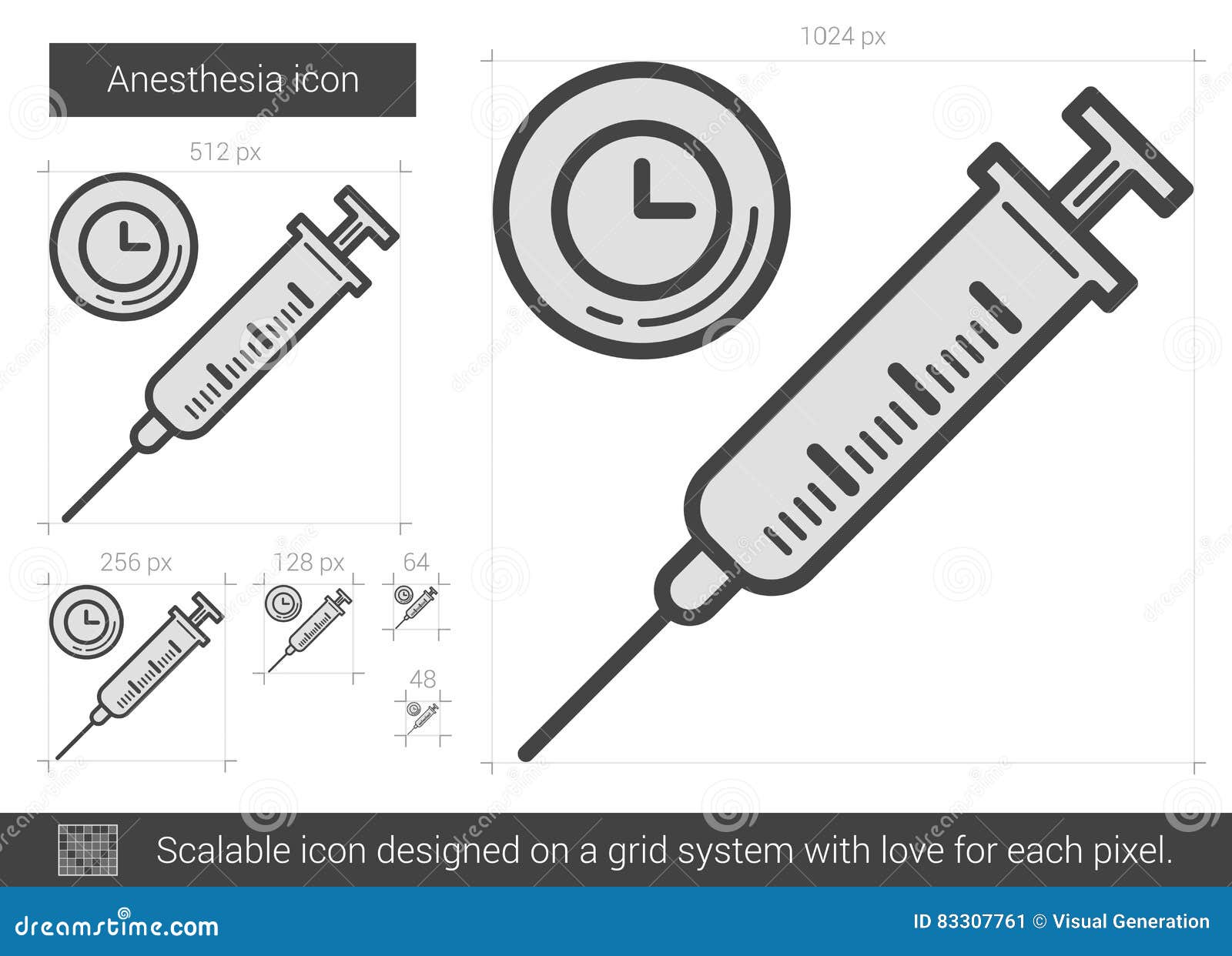 Anesthesia Line Icons. Anaesthetic Department. Health Center. Vector ...