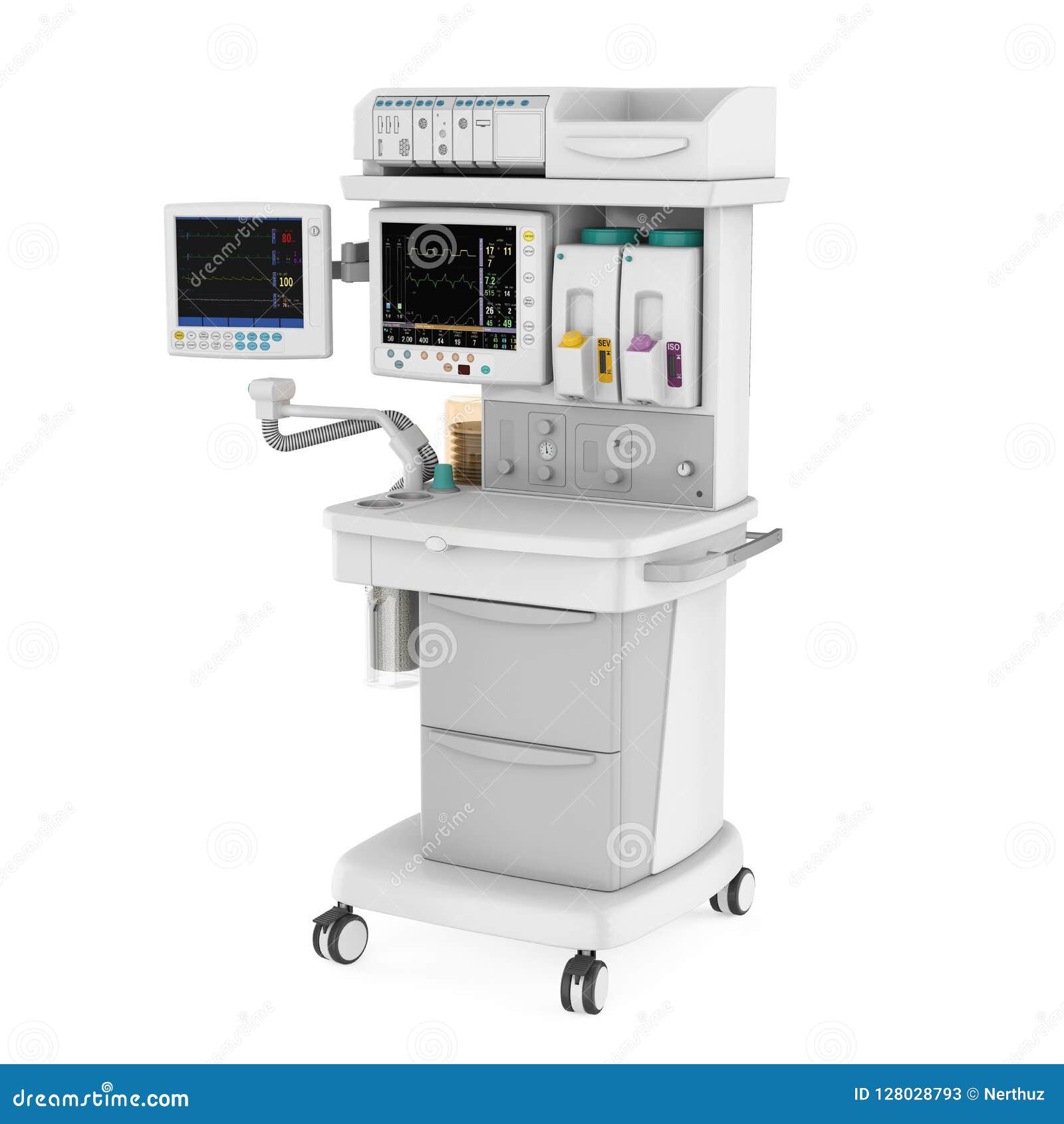Anesthesia Machine Set Cartoon Vector | CartoonDealer.com #203780617