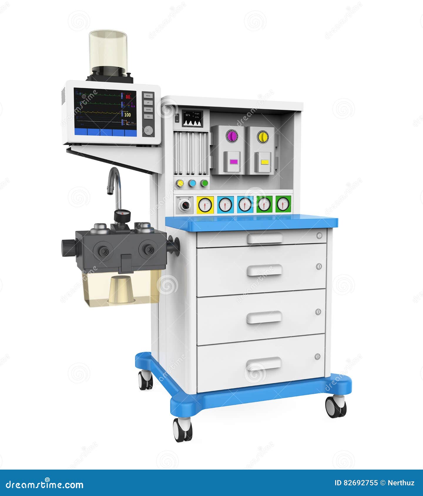 Anesthesia Machine Set Cartoon Vector | CartoonDealer.com #203780617