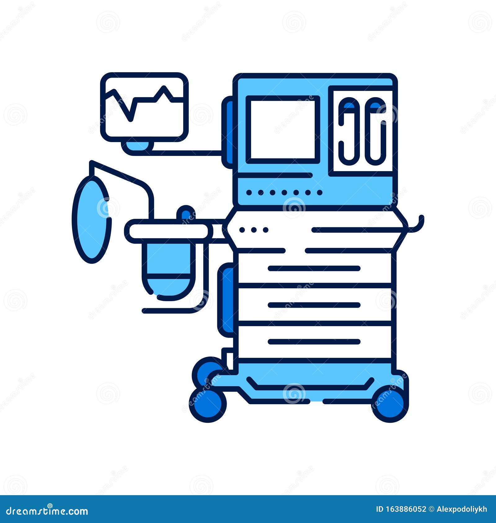 Anesthesia Machine Line Color Icon. Equipment for Medical Surgery ... Anesthesia Machine Line Color Icon. Equipment for Medical Surgery ...