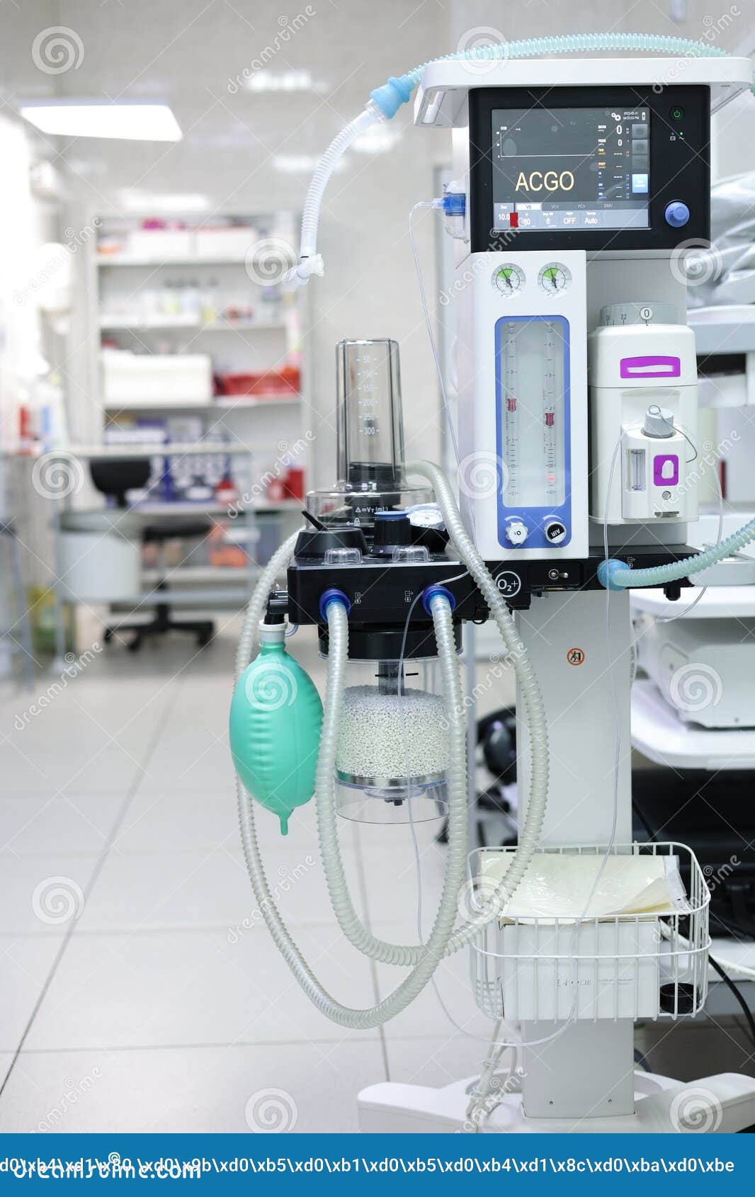 The Anesthesia Machine Stands in an Empty Surgery, Ready To Go ...