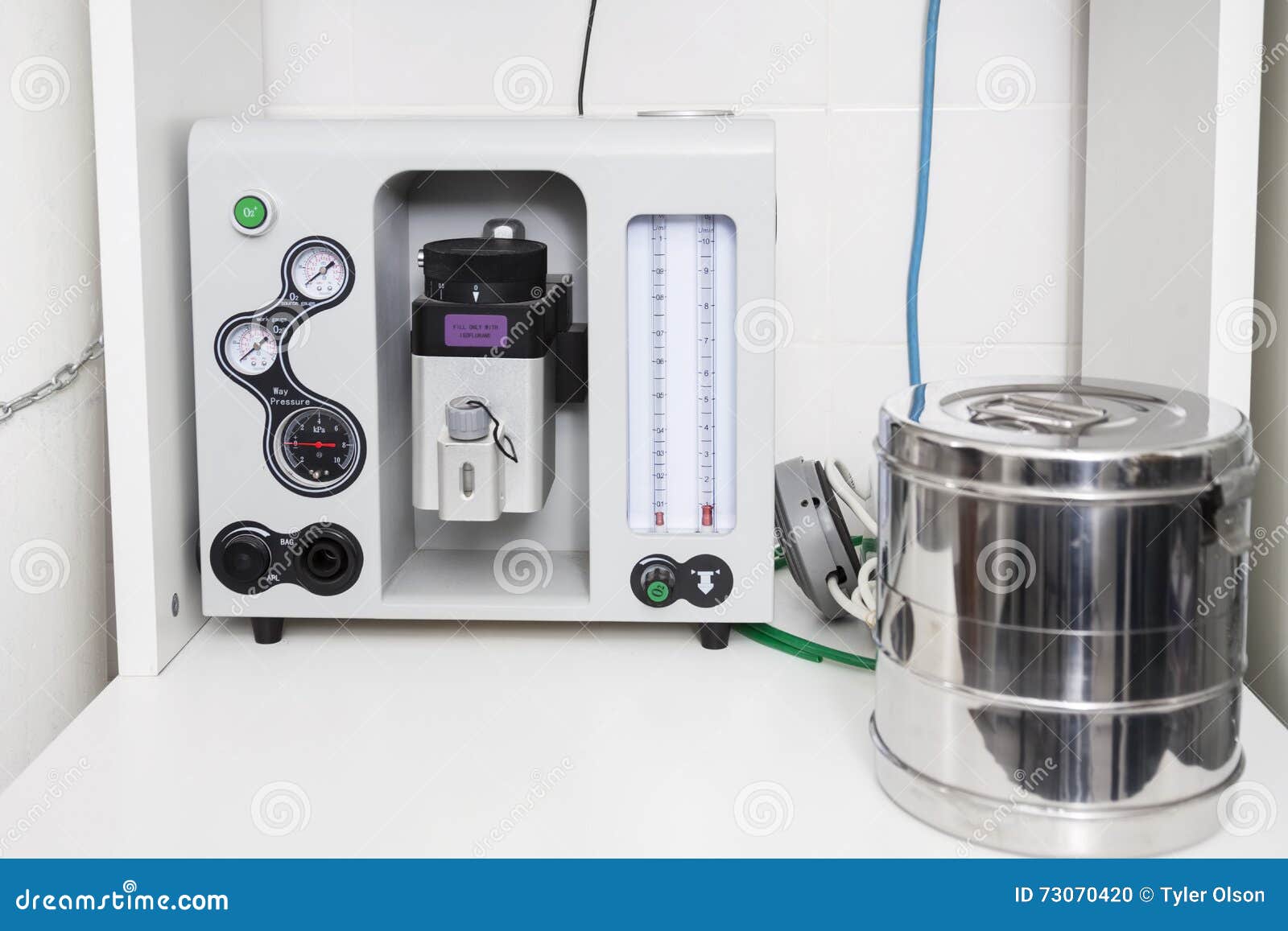 Anesthesia Machine in Vet Clinic Stock Photo - Image of diagnosis, room ...