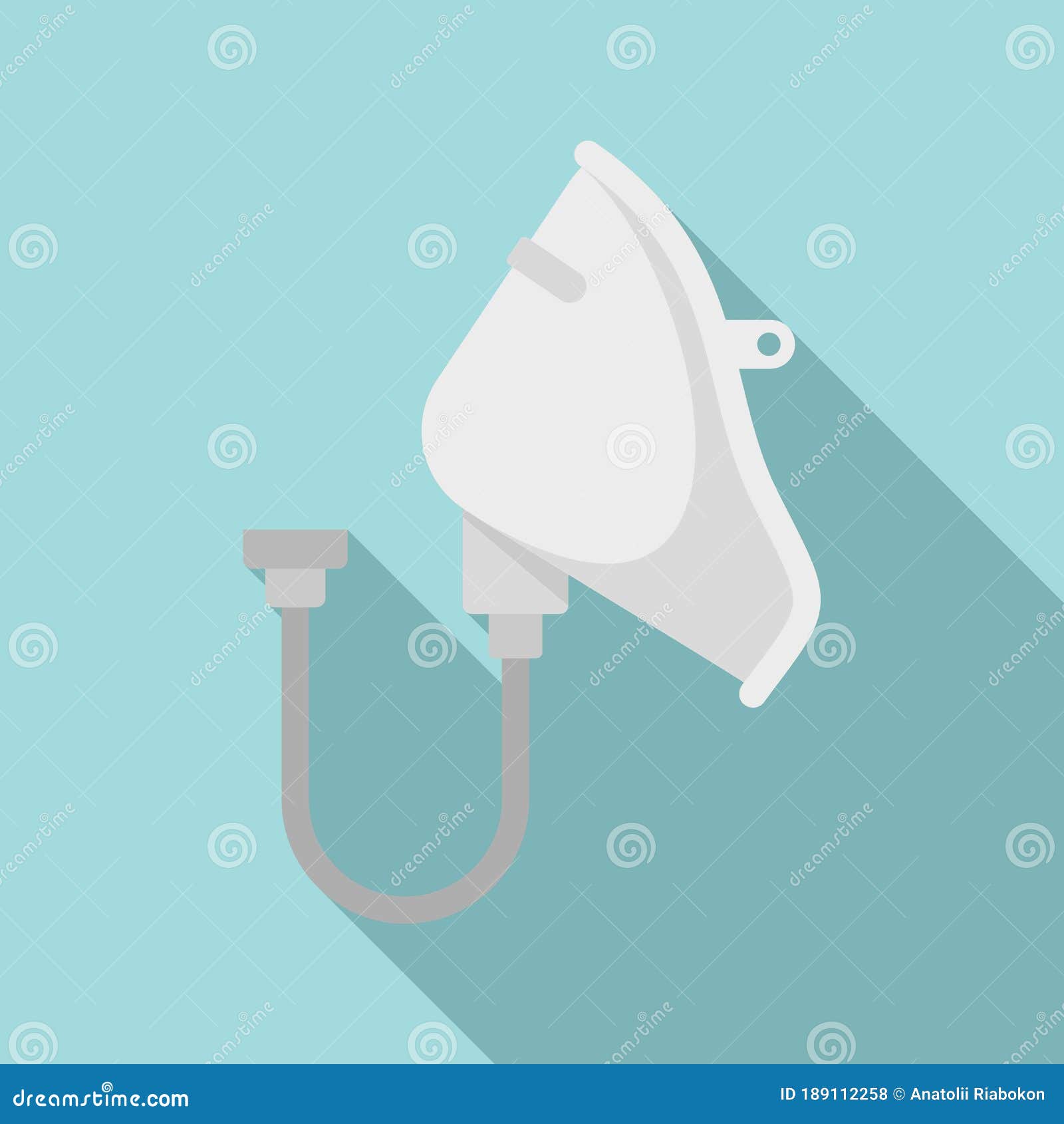 Anesthesia Mask Icon, Flat Style Stock Vector - Illustration of ...