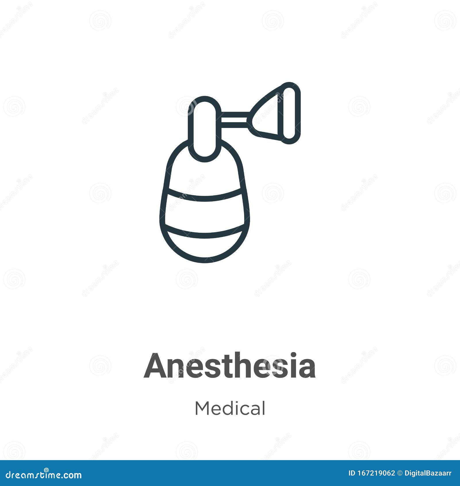Anesthesia Outline Vector Icon. Thin Line Black Anesthesia Icon, Flat ...