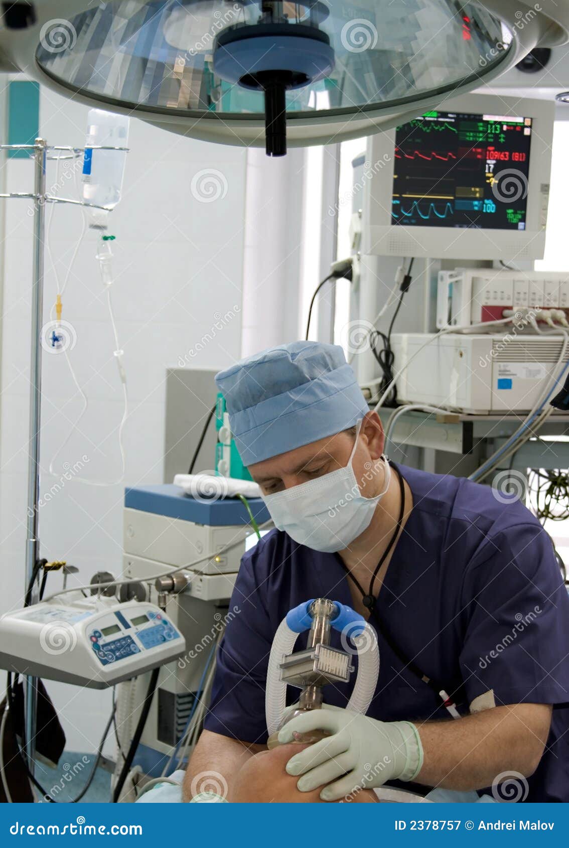 Anesthesiologist in or stock image. Image of life, medicine - 2378757